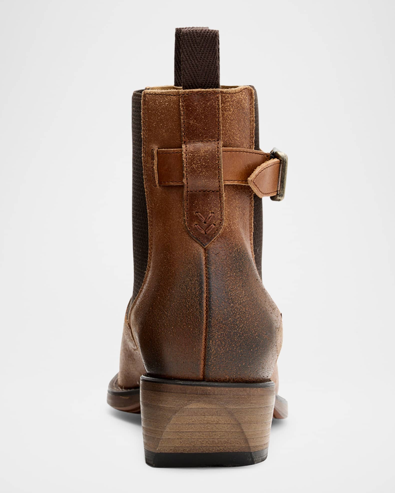 John Varvatos Men's Walker Buckle Chelsea Boots | Neiman Marcus