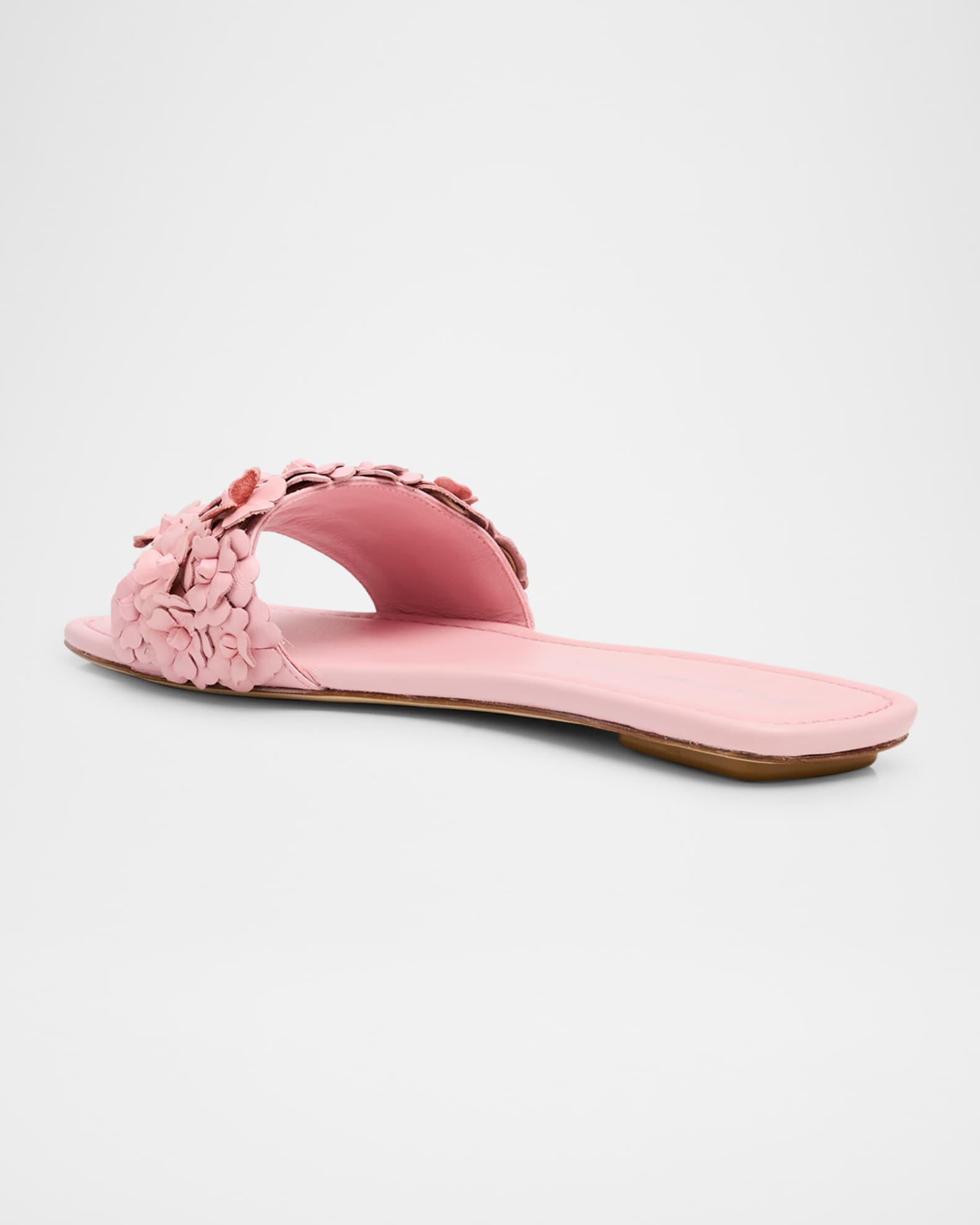 Stuart Weitzman Meadow Flower Leather Slides | Neiman Marcus