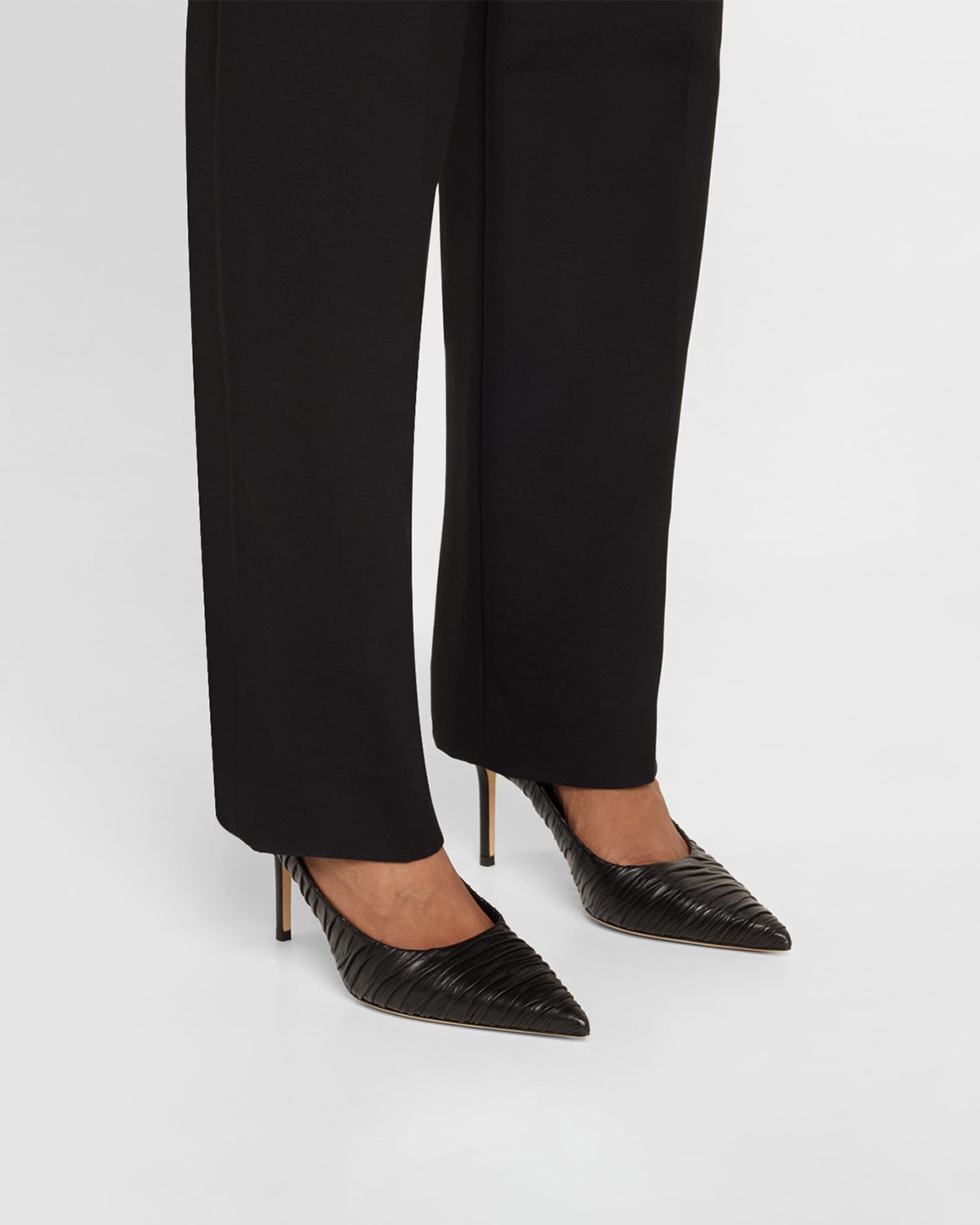Jimmy Choo Love 85mm Pleated Leather Pumps | Neiman Marcus Jimmy Choo Love 85mm Pleated Leather Pumps | Neiman Marcus