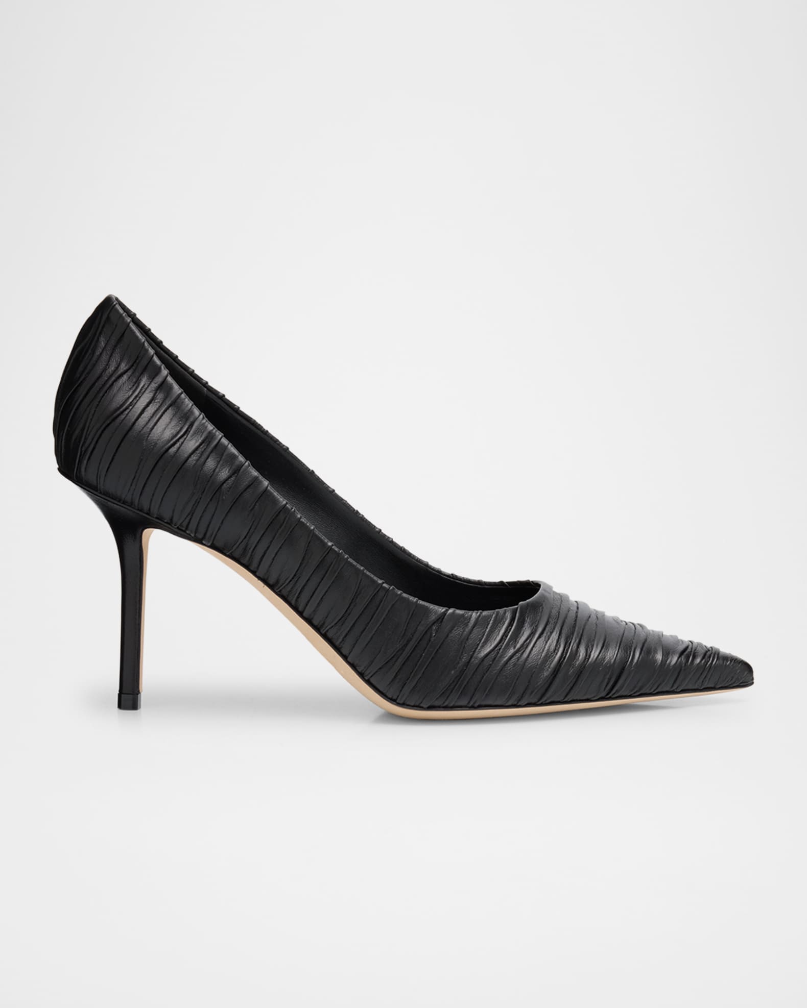 Jimmy Choo Love 85mm Pleated Leather Pumps | Neiman Marcus Jimmy Choo Love 85mm Pleated Leather Pumps | Neiman Marcus
