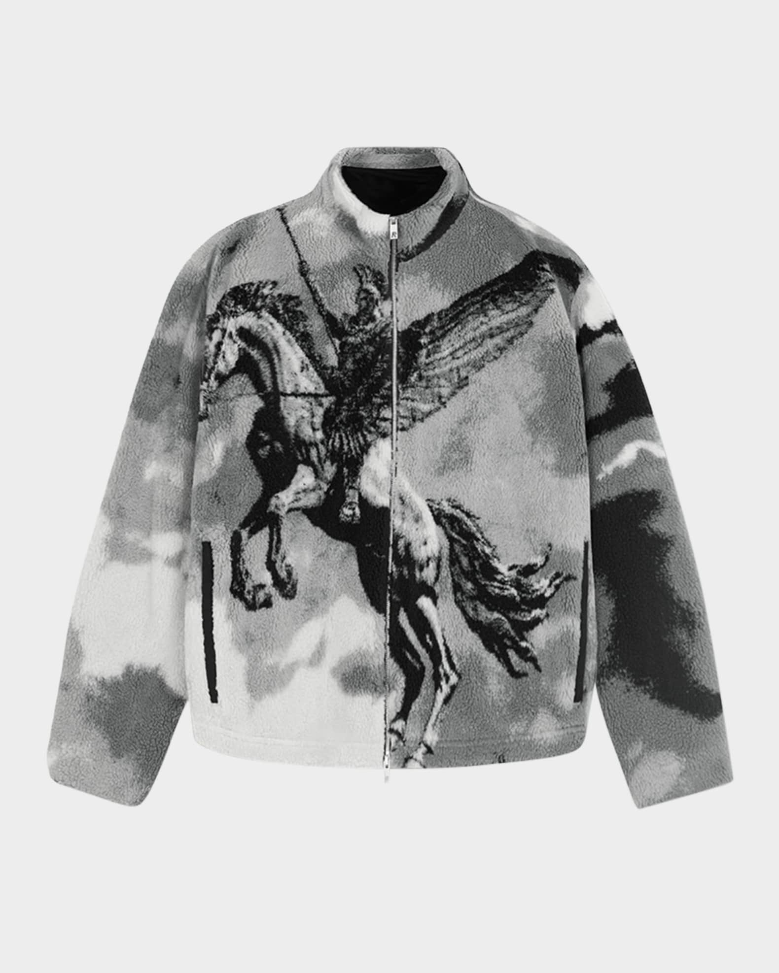 REPRESENT Men's Fleece Mascot Zip Jacket | Neiman Marcus