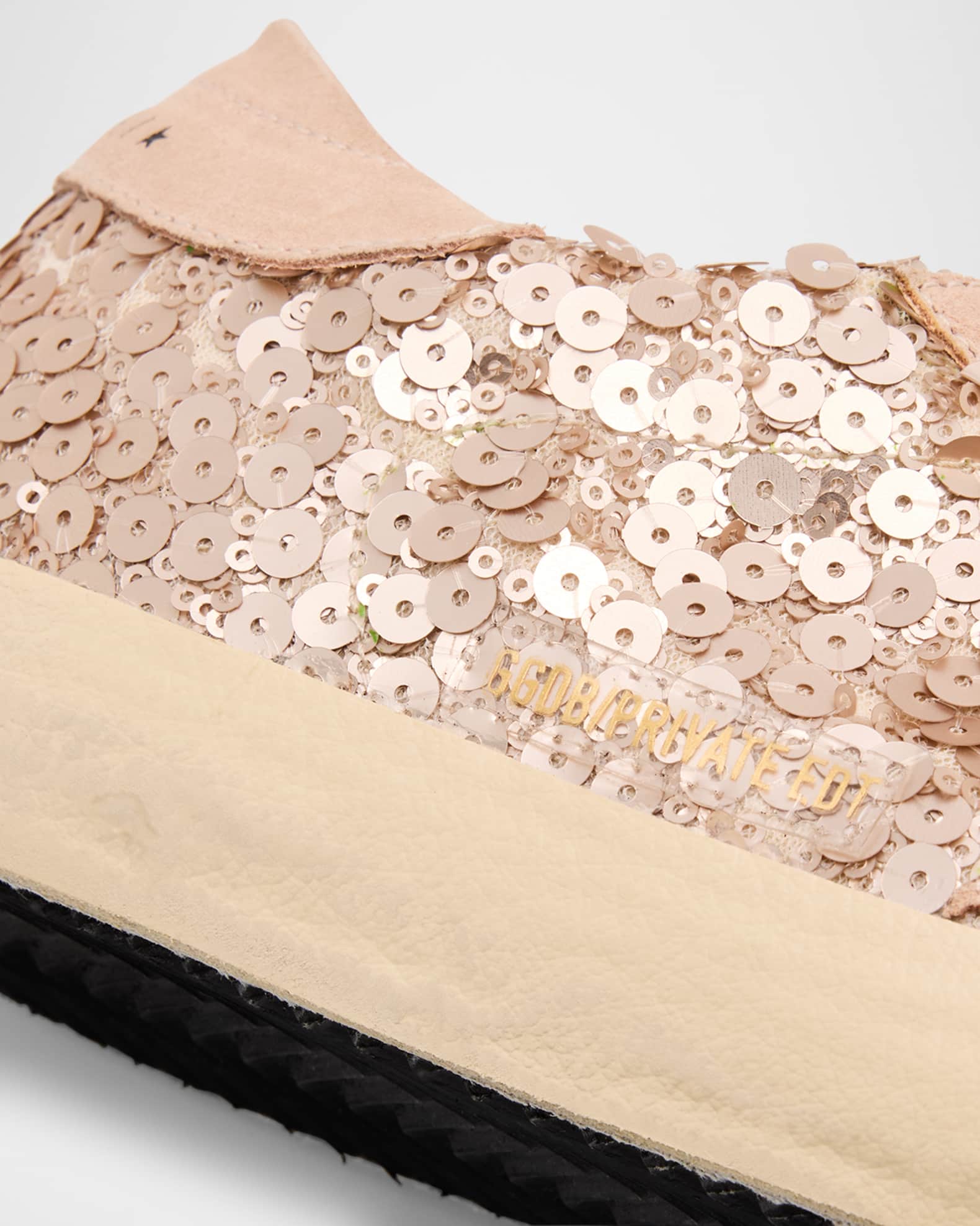 Golden Goose Super-Star Sequin Suede Low-Top Sneakers | Neiman Marcus