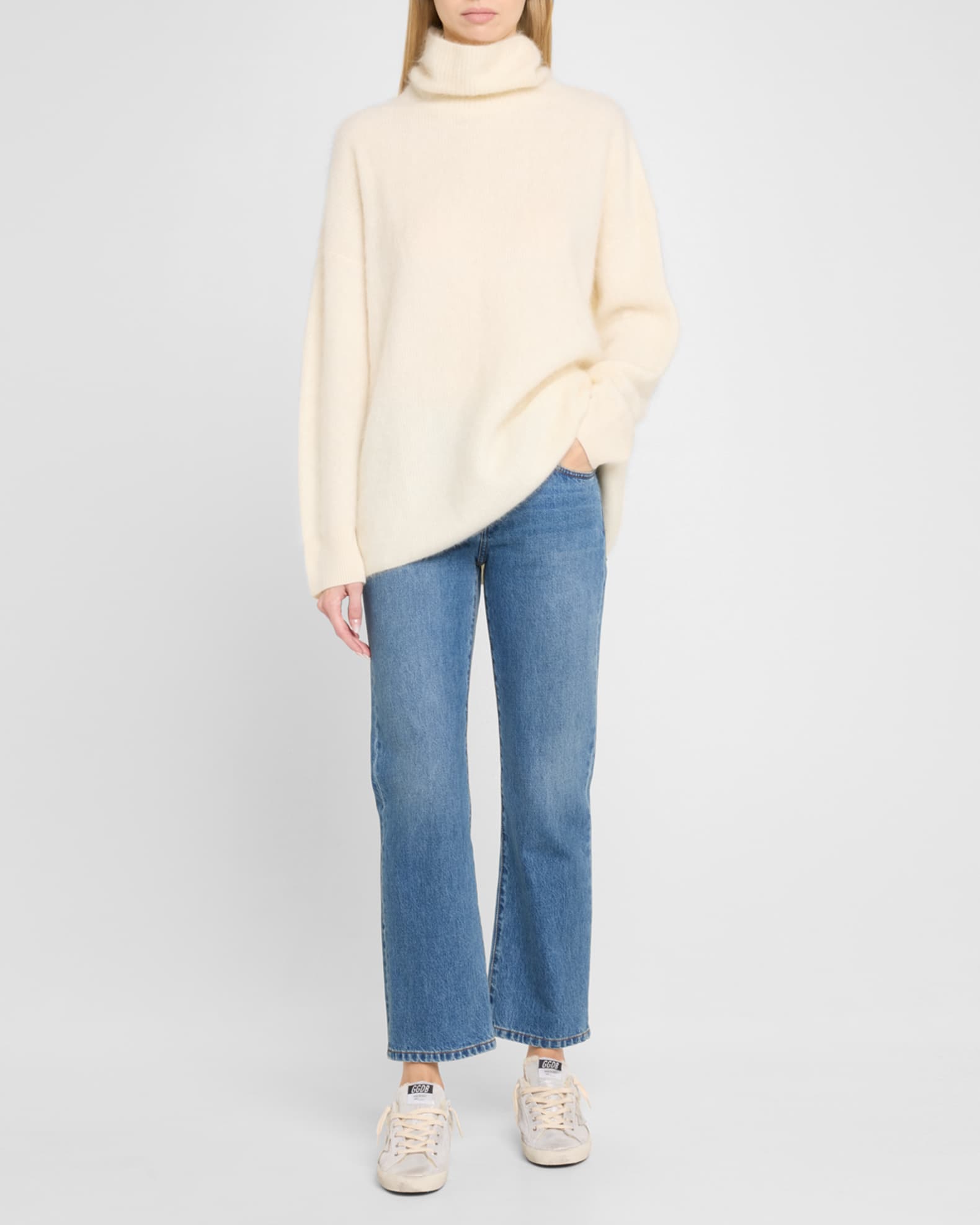 Golden Goose Super-Star Metallic Leather and Shearling Sneakers ...