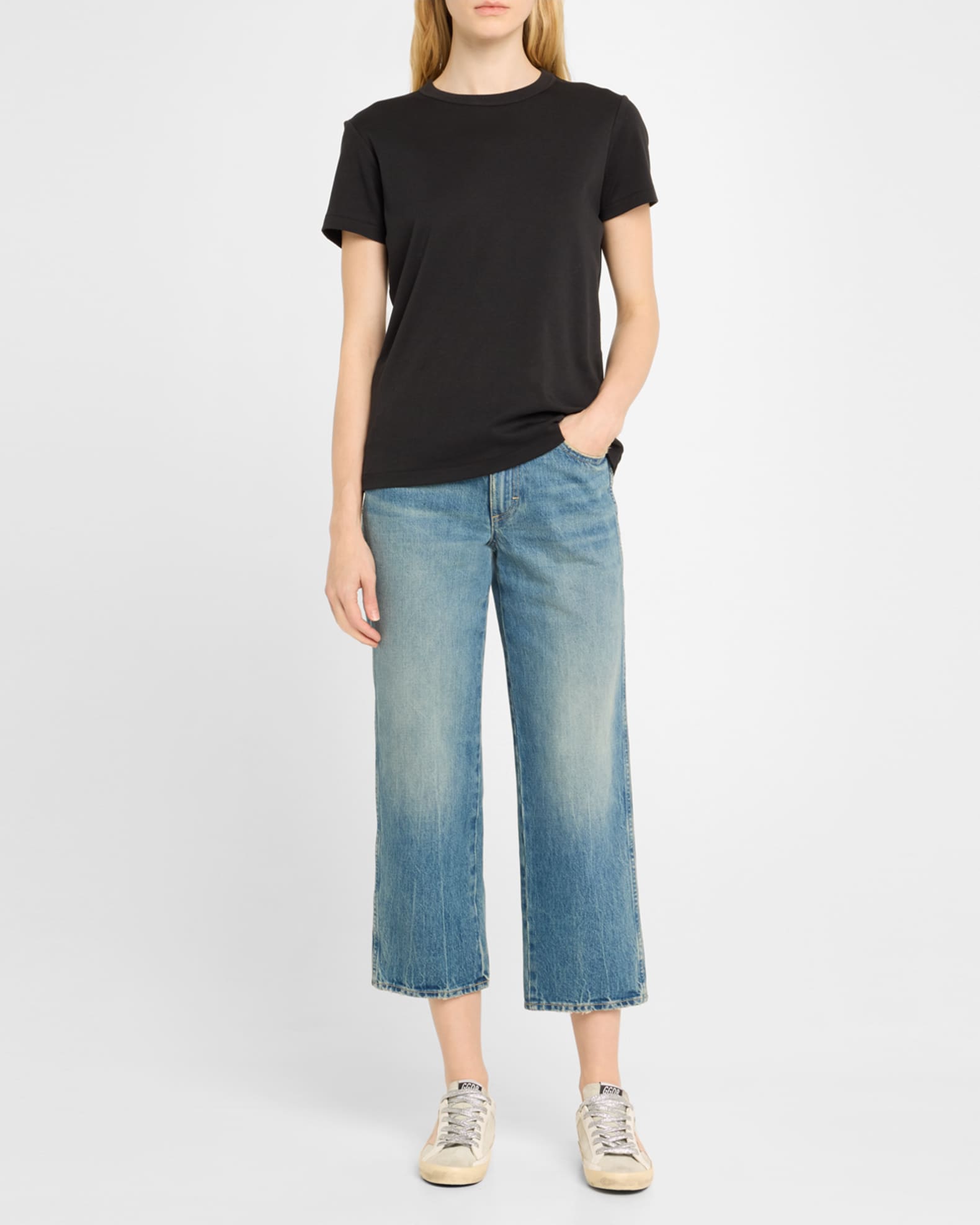 Golden Goose Super-Star Mixed Leather Low-Top Sneakers | Neiman Marcus