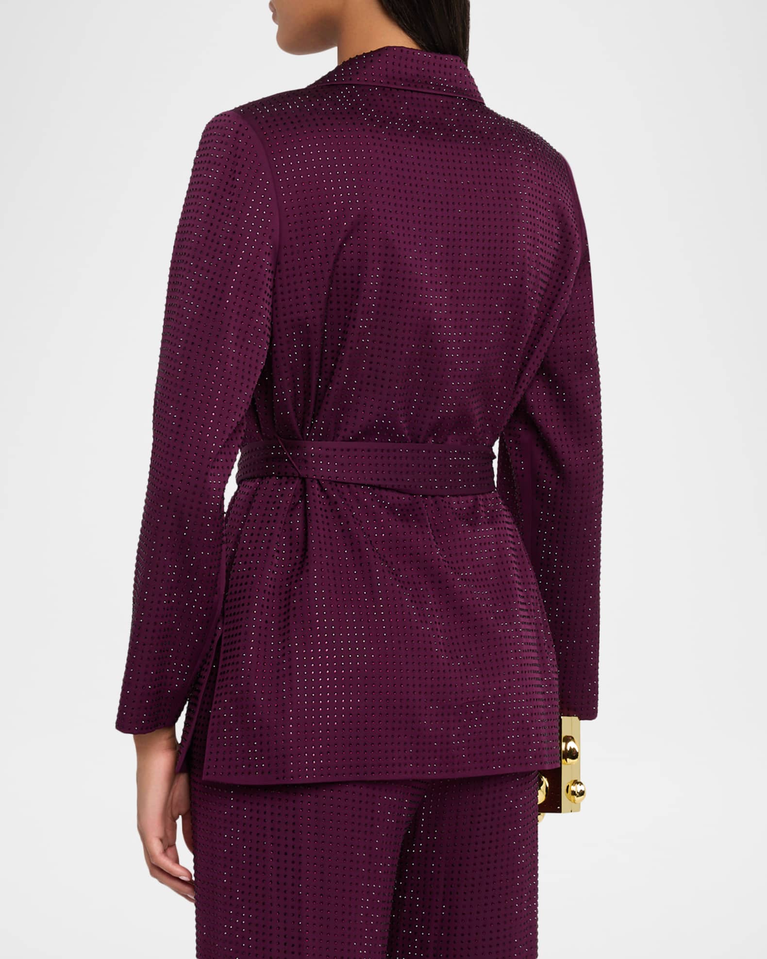 Ungaro Rhinestone Wrap-Front Jacket | Neiman Marcus