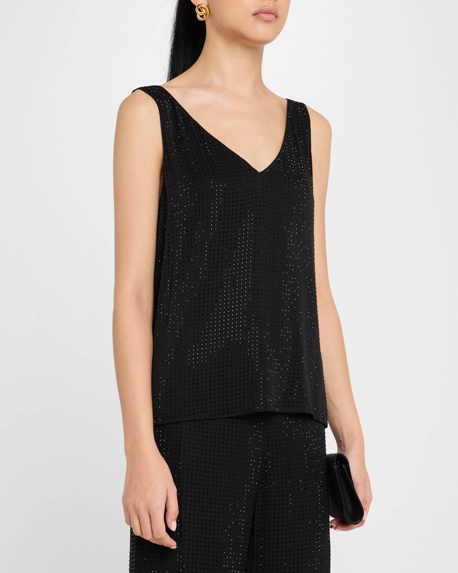 Sleeveless Rhinestone Blouse | Neiman Marcus
