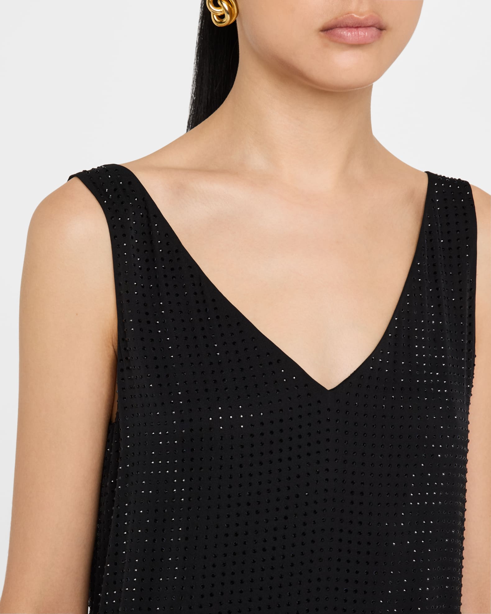 Sleeveless Rhinestone Blouse | Neiman Marcus
