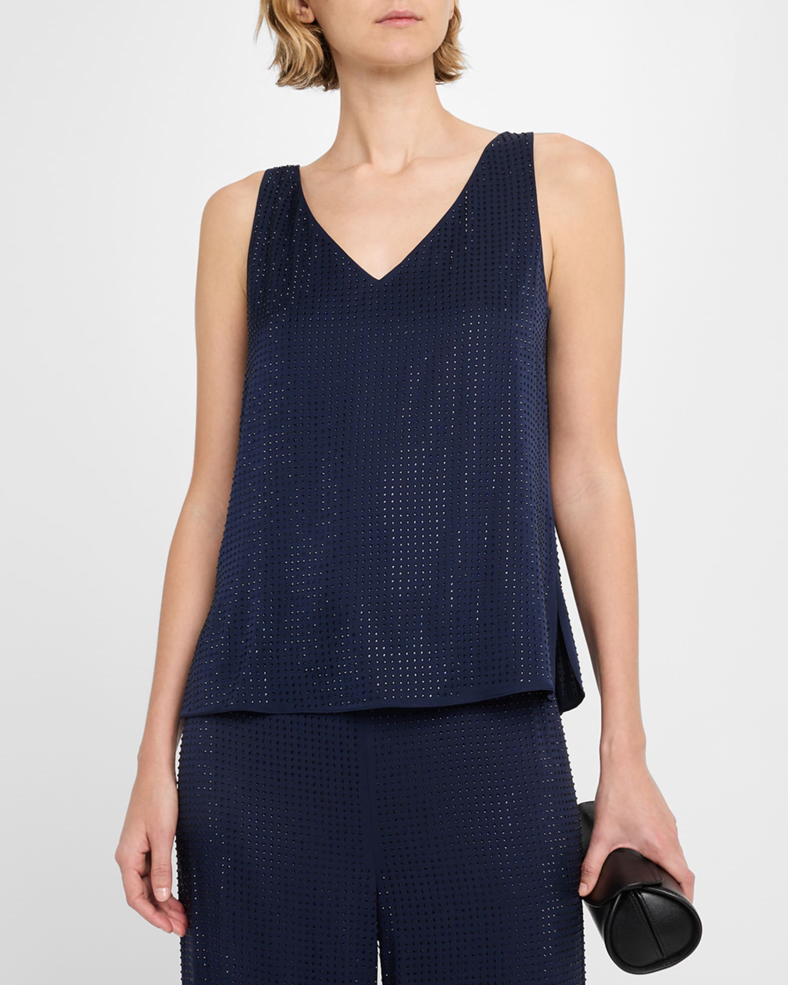 Sleeveless Rhinestone Blouse | Neiman Marcus