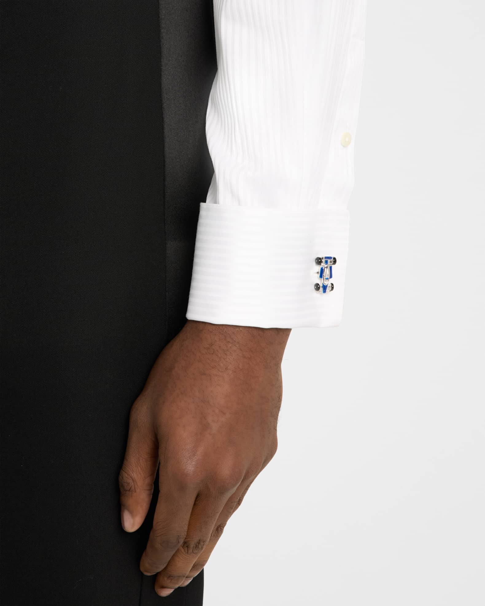 Jan Leslie Men's Sterling Silver Enamel Race Car Cufflinks | Neiman Marcus