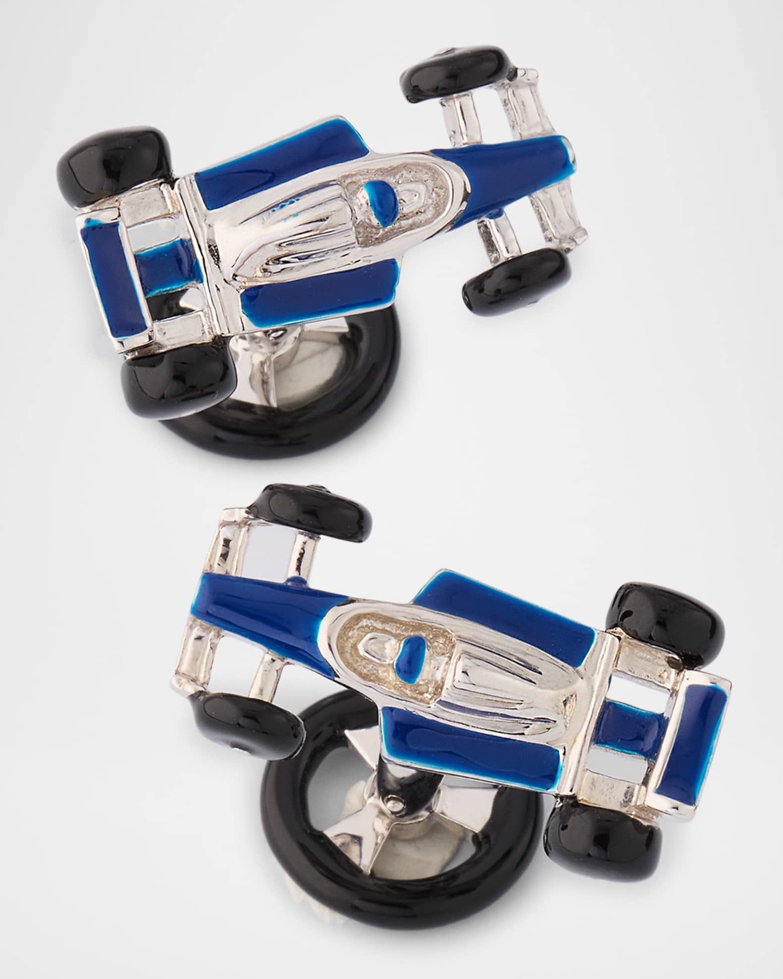 Jan Leslie Men's Sterling Silver Enamel Race Car Cufflinks | Neiman Marcus