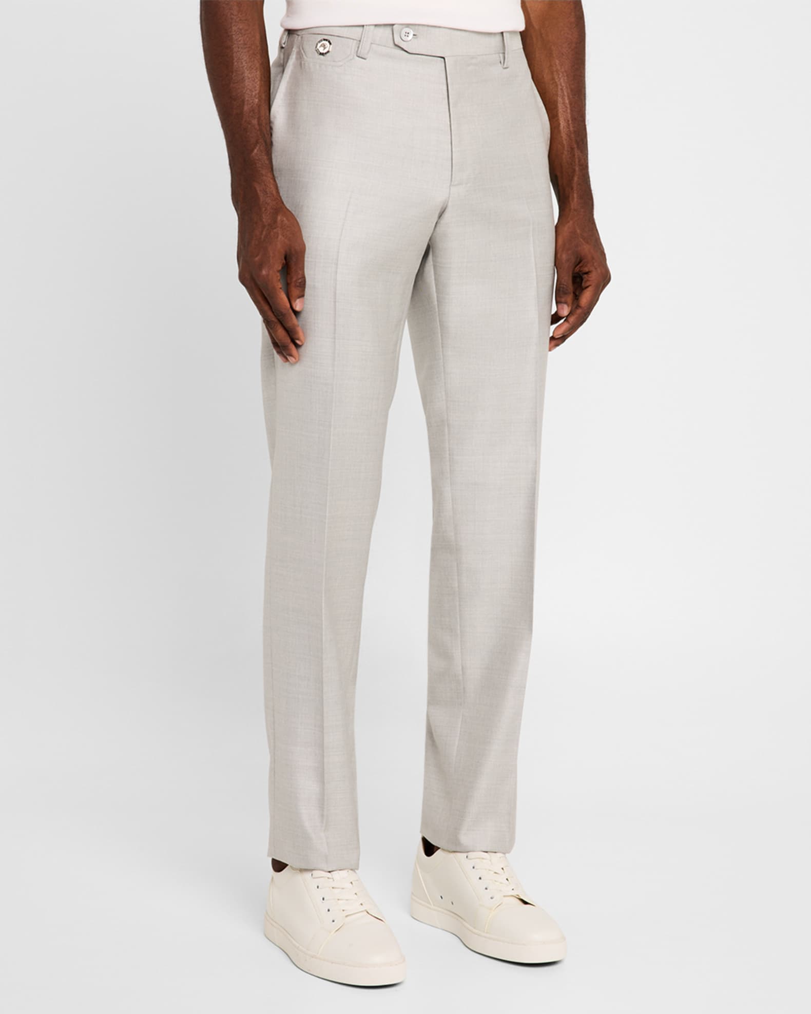 Stefano Ricci Men's Wool and Silk Five-Pocket Pants | Neiman Marcus
