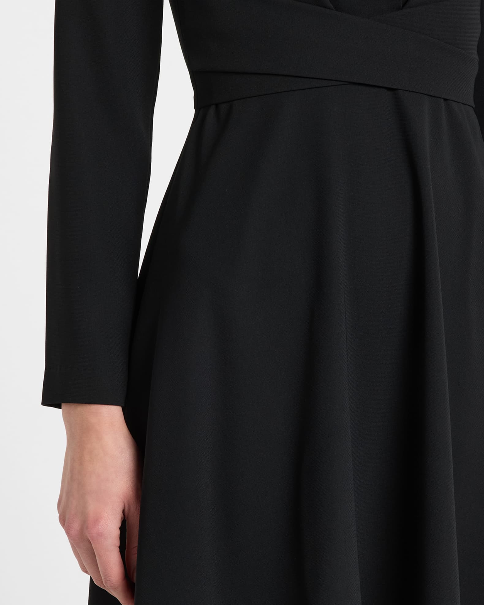E.Stott Beatrice Crossover A-Line Midi Dress | Neiman Marcus