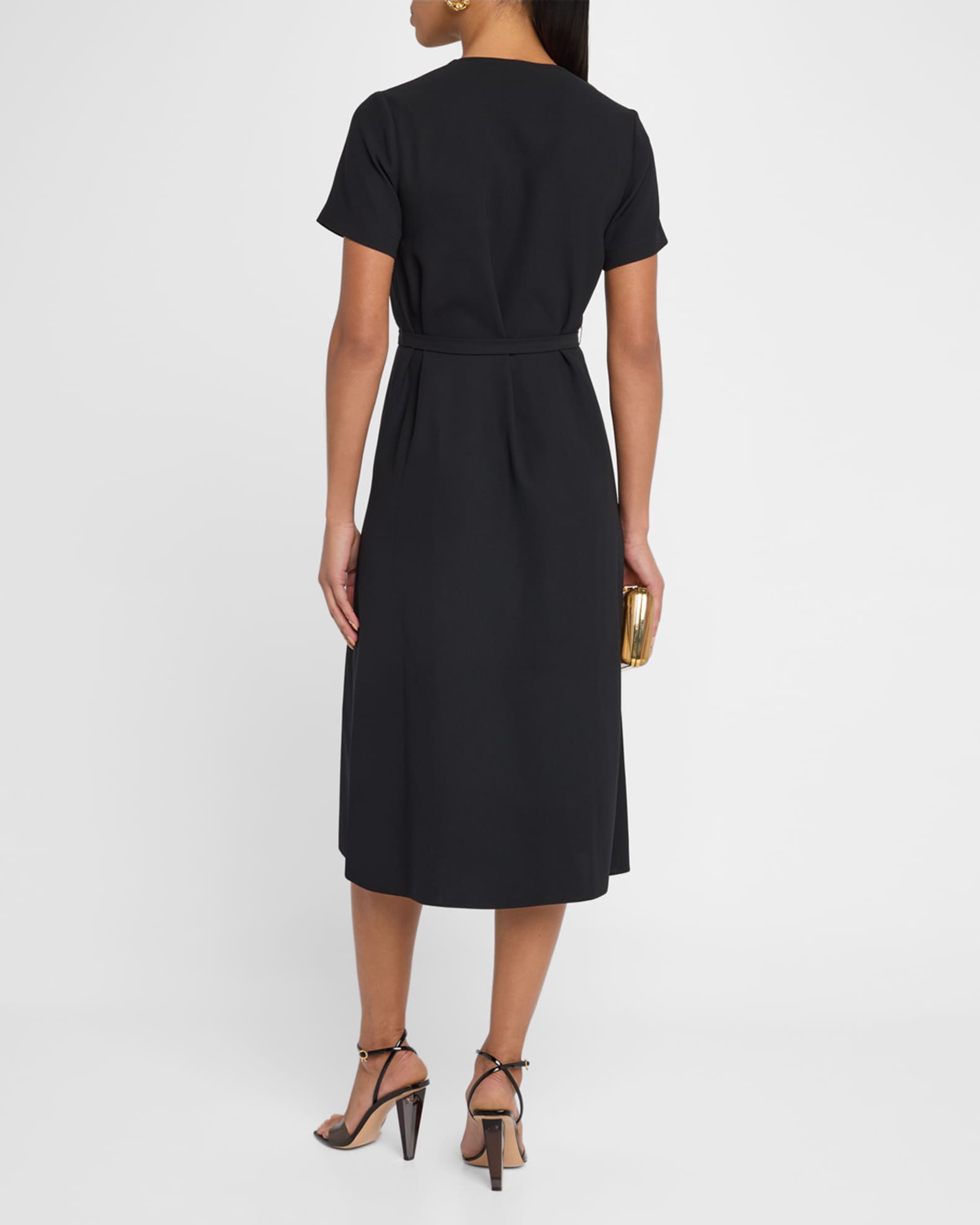 E.Stott Dylan A-Line Ruffle Midi Dress | Neiman Marcus