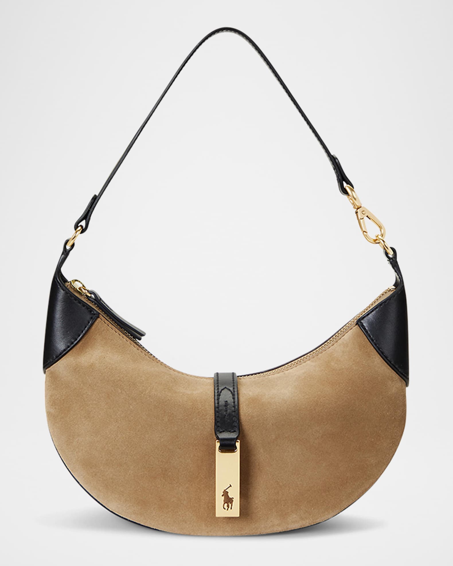 Polo Ralph Lauren Polo ID Mini Suede Shoulder Bag | Neiman Marcus