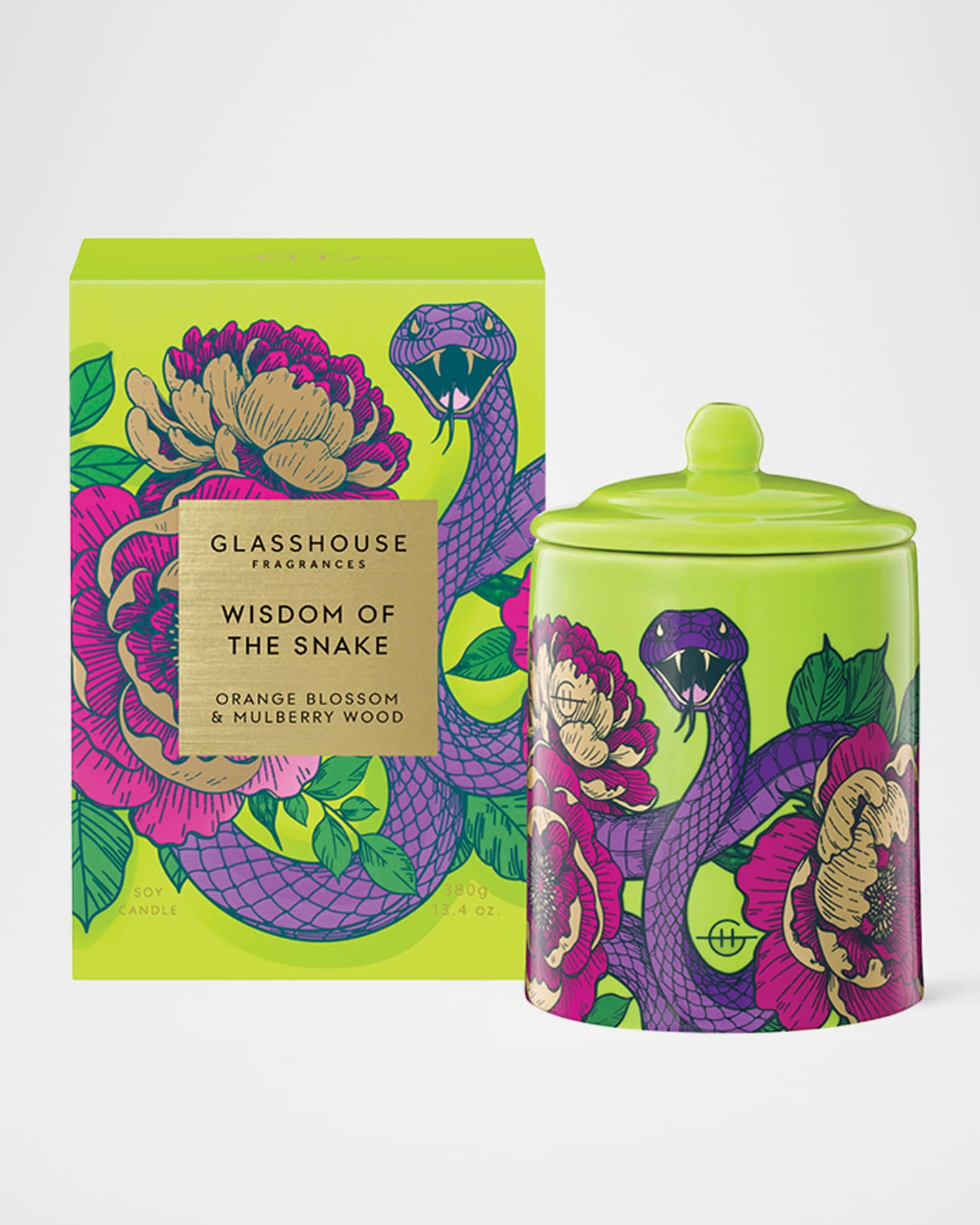 GLASSHOUSE FRAGRANCES Wisdom of the Snake Candle, 380g/13.4 oz ...