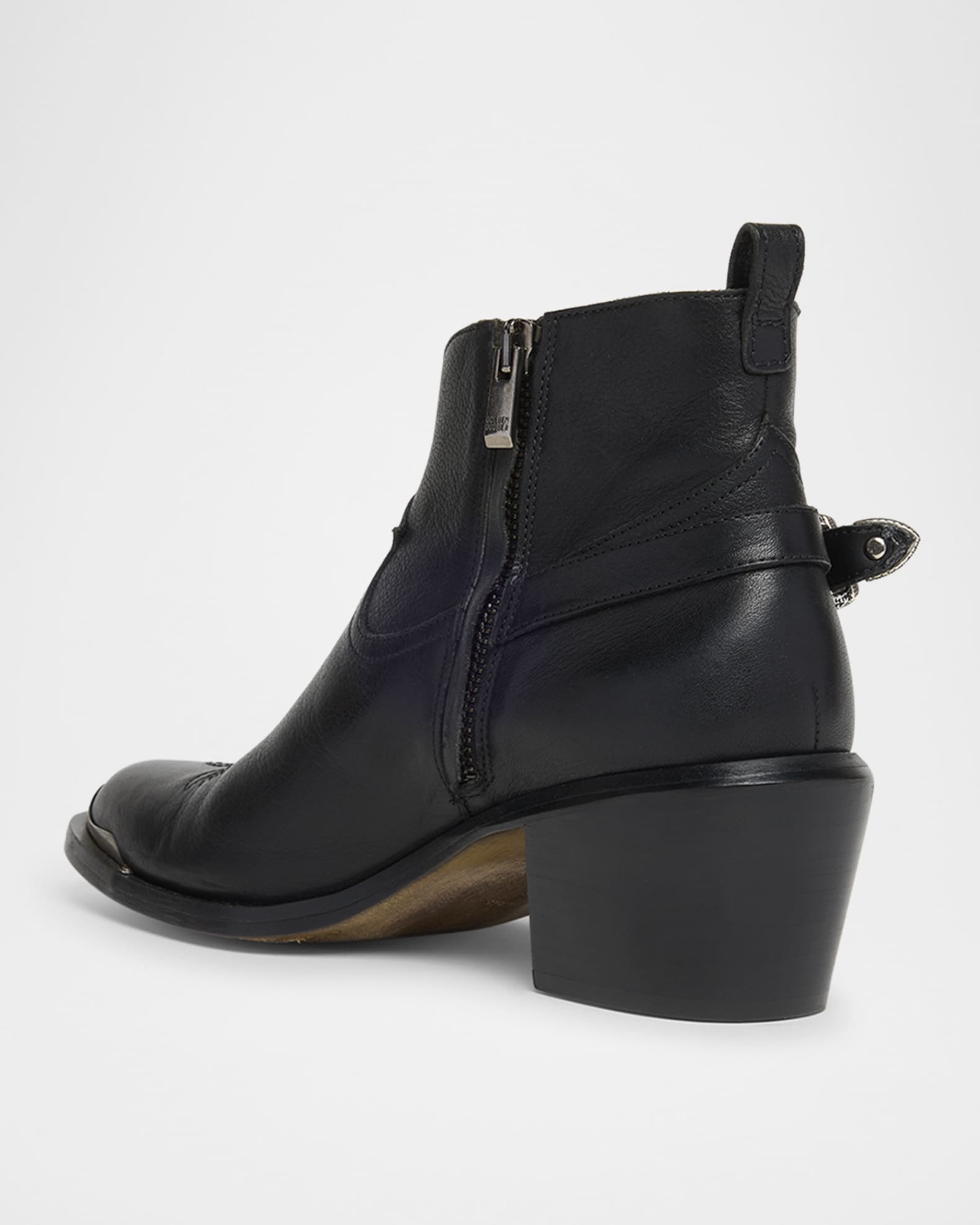 Golden Goose Patty Leather Buckle Western Ankle Boots | Neiman Marcus