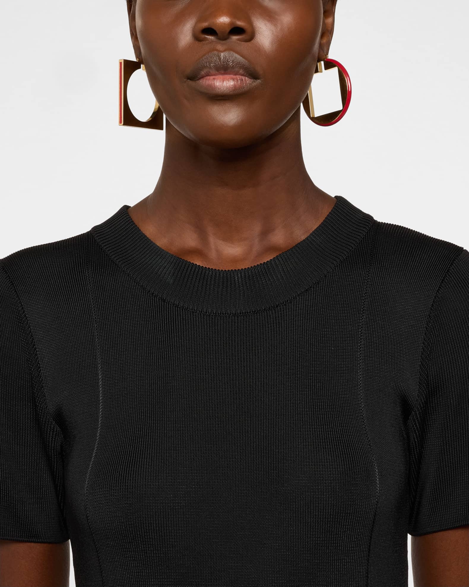 Jacquemus Les Creoles Rond Geometric Earrings | Neiman Marcus