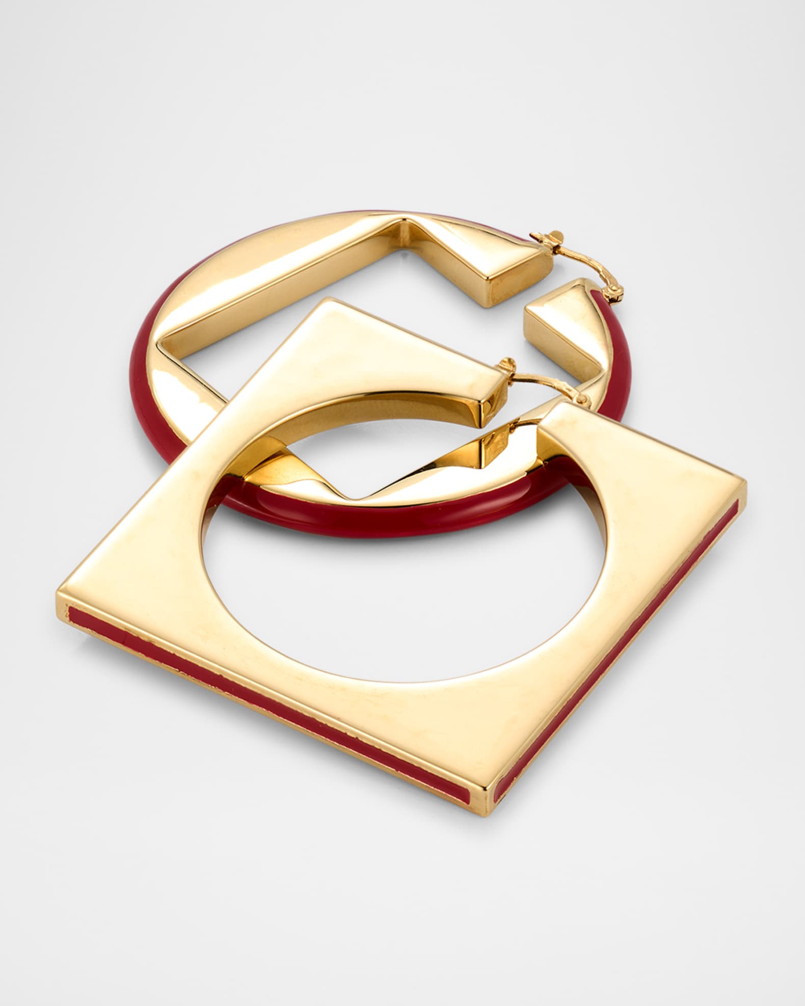 Jacquemus Les Creoles Rond Geometric Earrings | Neiman Marcus
