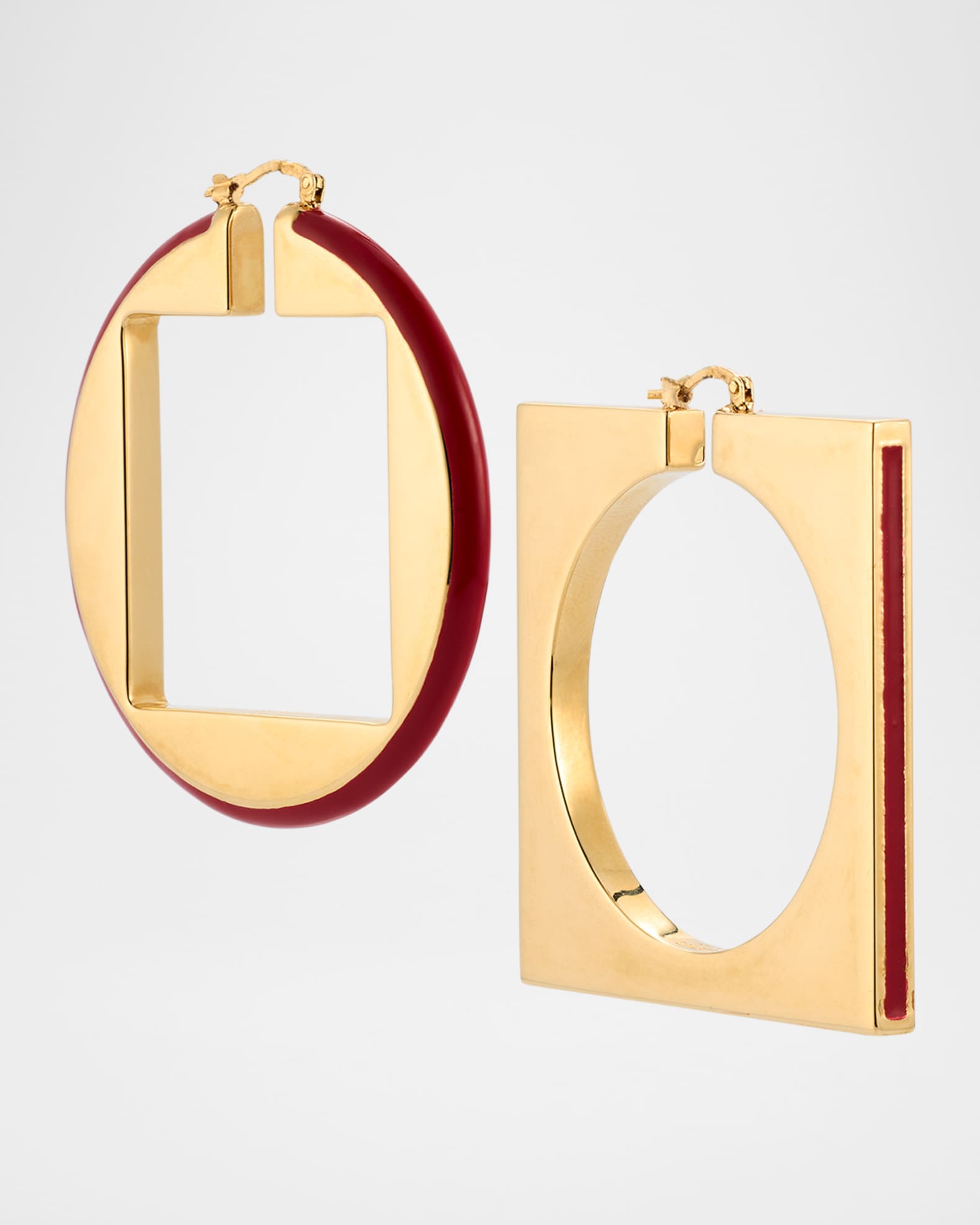 Jacquemus Les Creoles Rond Geometric Earrings | Neiman Marcus