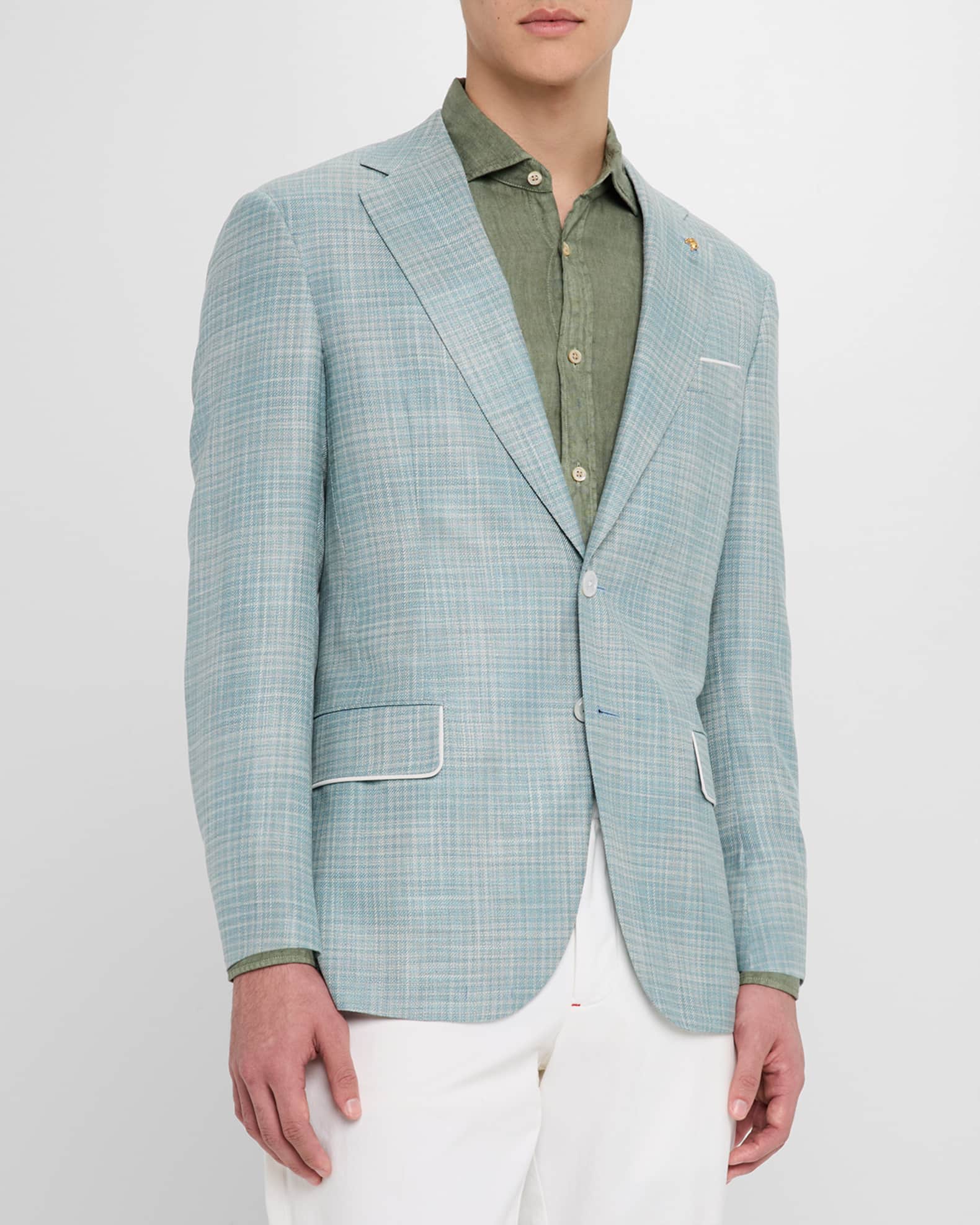 Stefano Ricci Men's Check Single-Breasted Sport Coat | Neiman Marcus