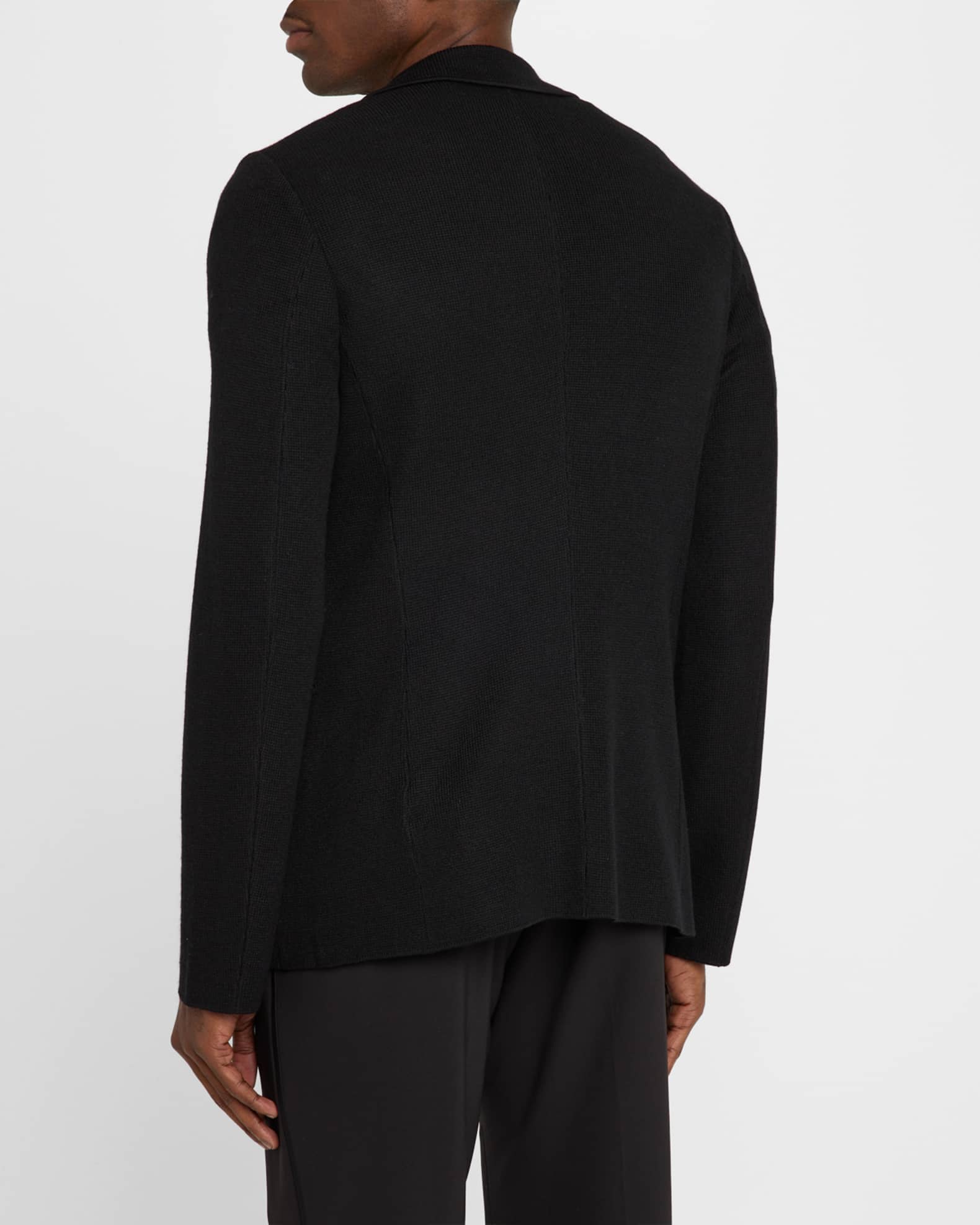 Giorgio Armani Men's Wool-Cashmere Rib Stitch Blazer | Neiman Marcus