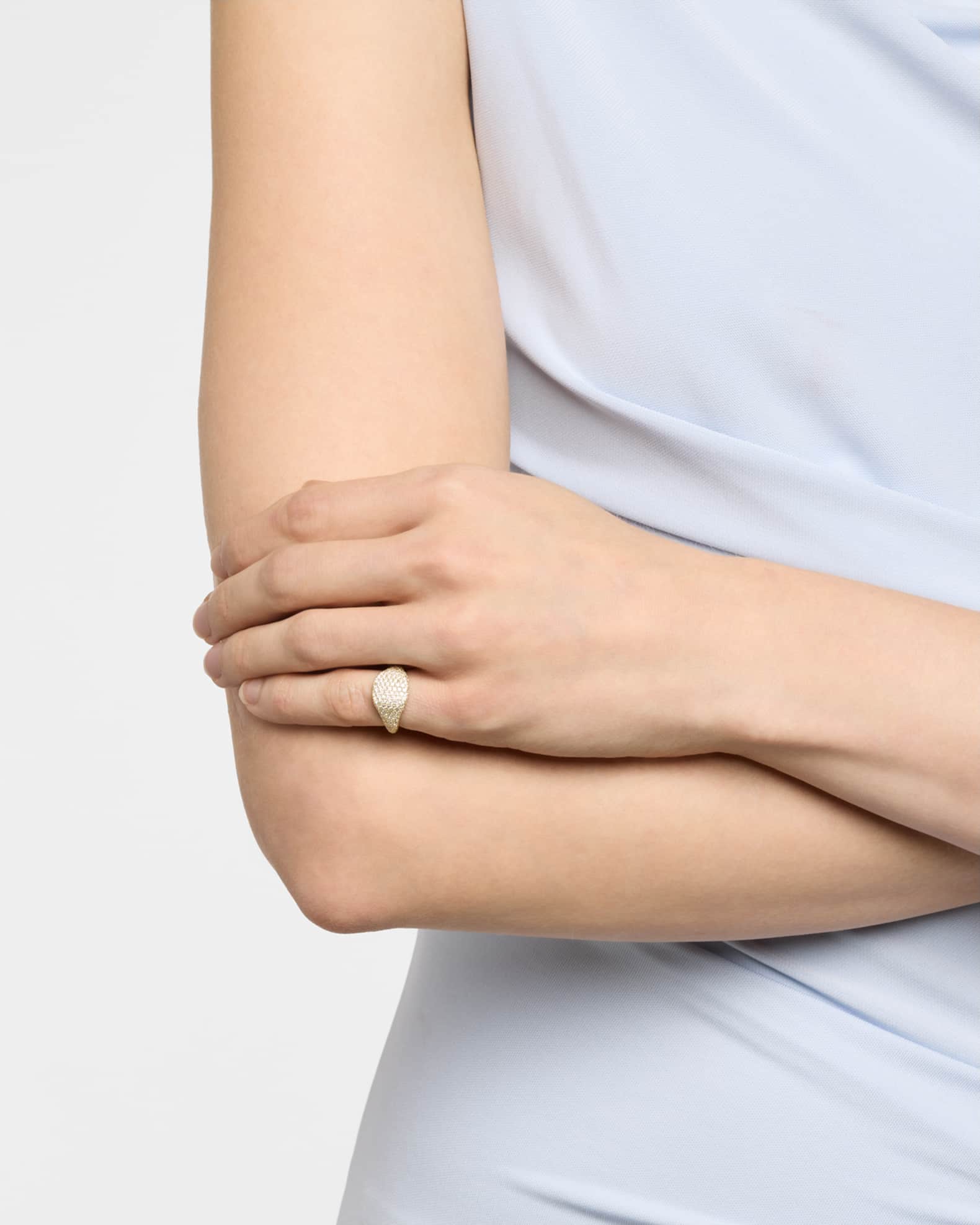 Albert Malky 18K Yellow Gold Signet Ring with Diamonds | Neiman Marcus