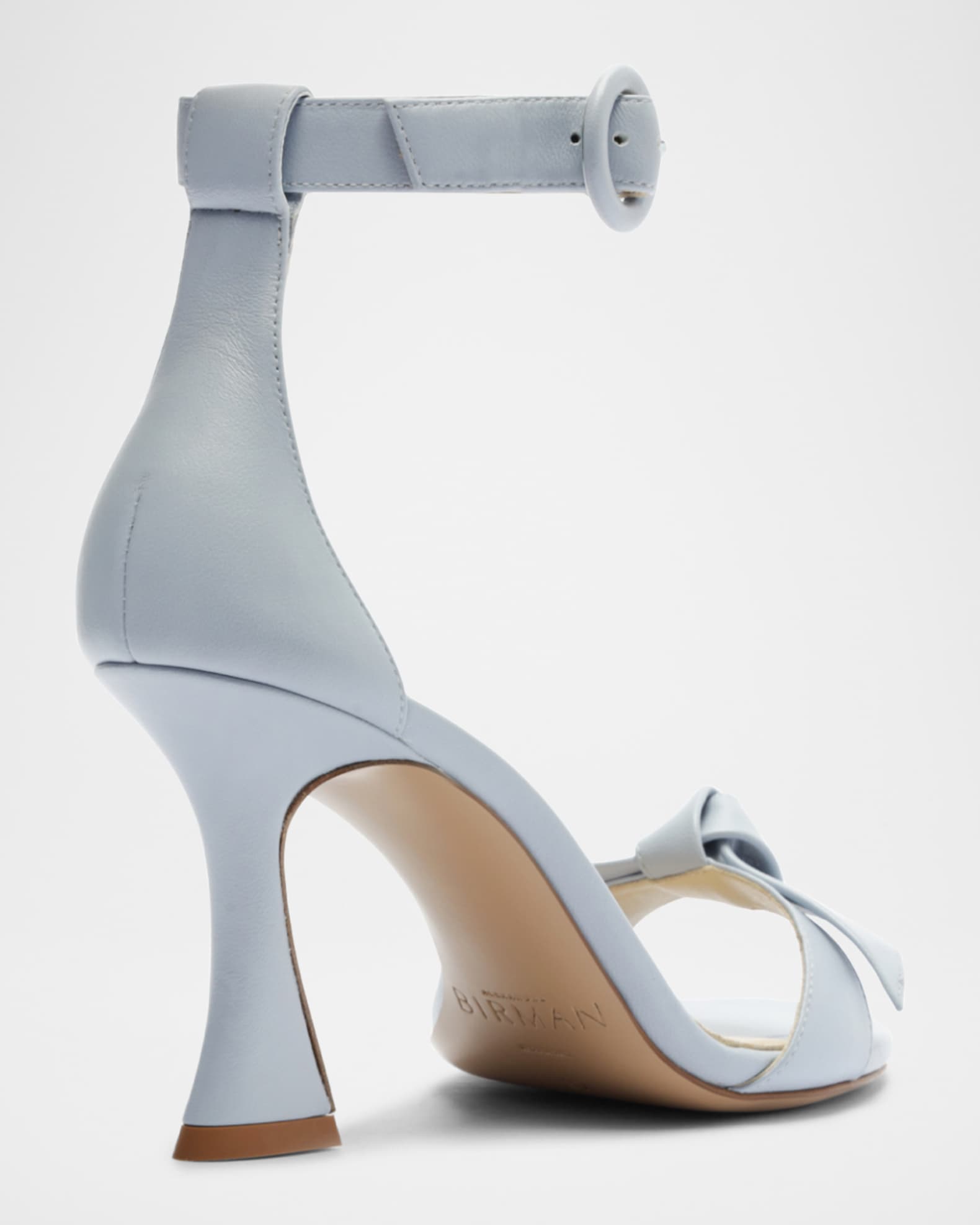 Alexandre Birman Clarita Knot Ankle-Strap Leather Sandals | Neiman Marcus