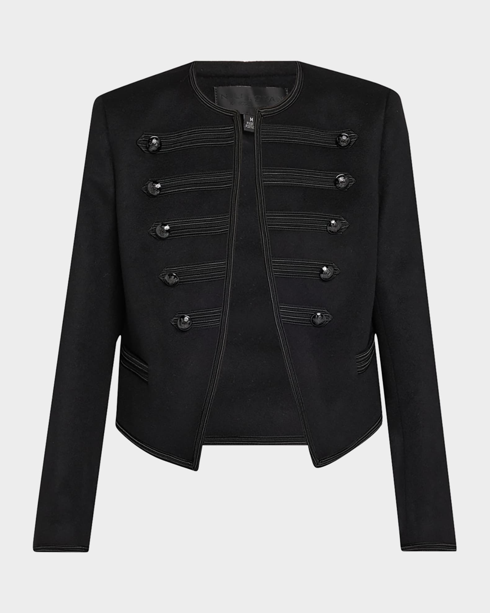 Nili Lotan Joni Open-Front Shrunken Virgin Wool Jacket | Neiman Marcus