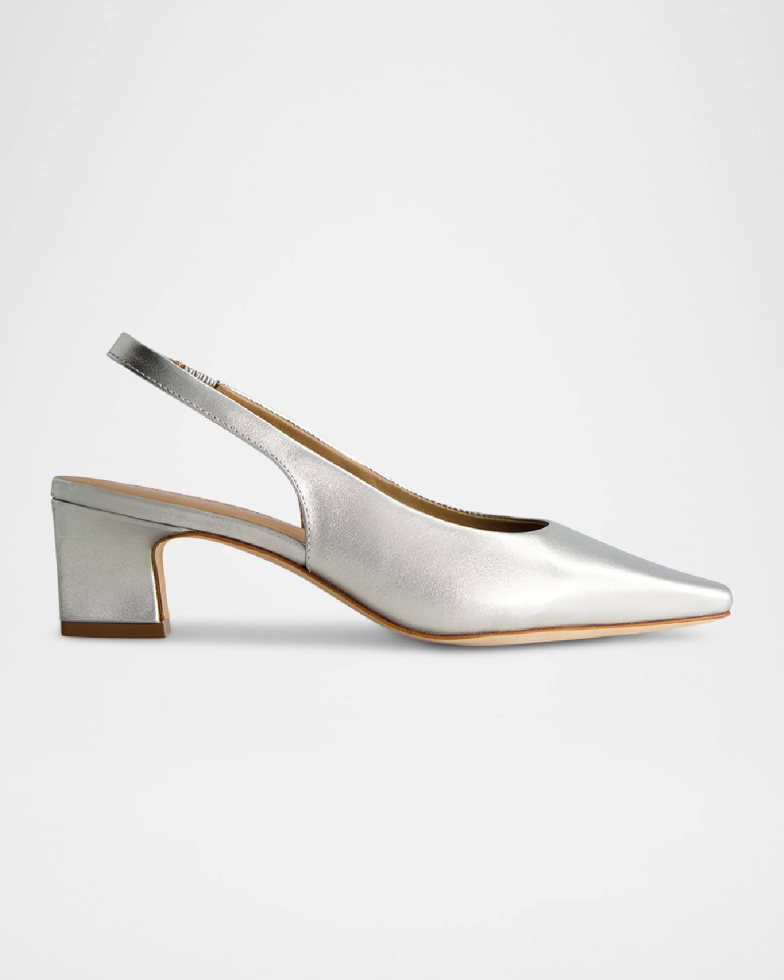 Bernardo Ariella Metallic Slingback Low Pumps | Neiman Marcus