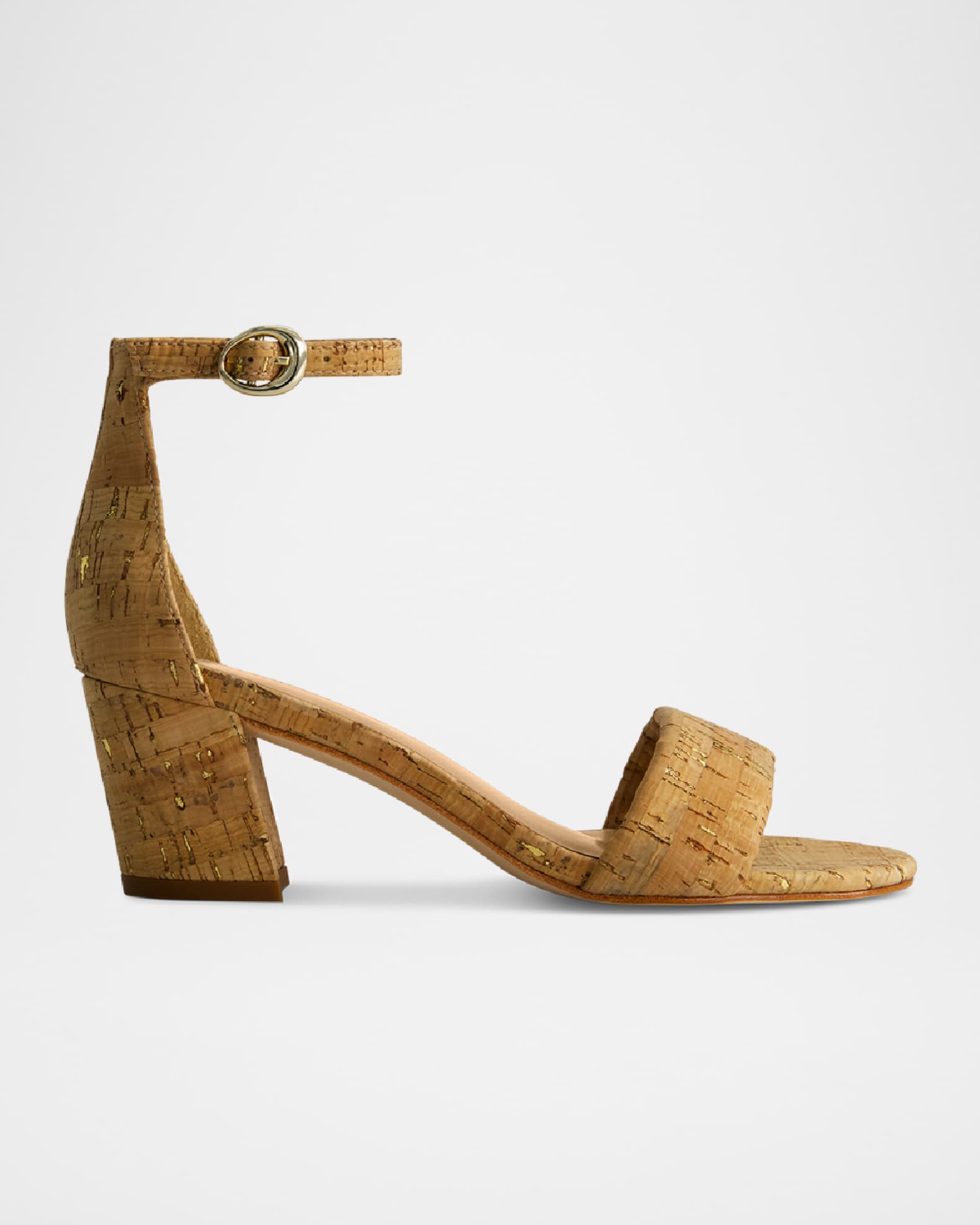 Bernardo Bowie Cork Ankle-Strap Sandals | Neiman Marcus