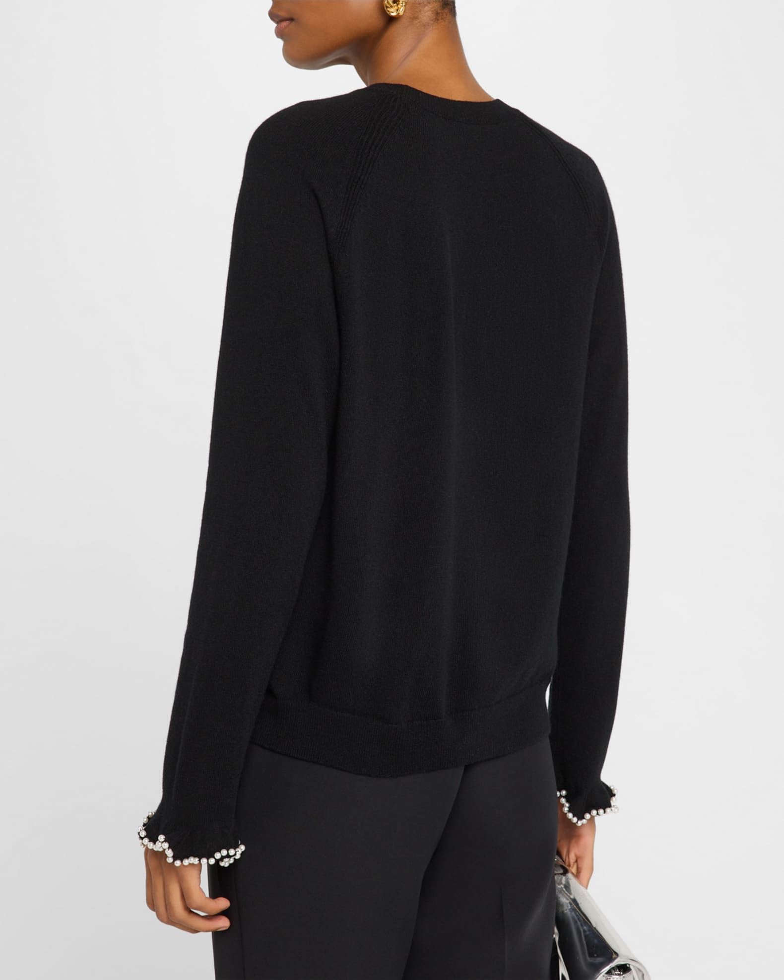 Lafayette 148 New York Bead-Trim Cashmere Sweater | Neiman Marcus