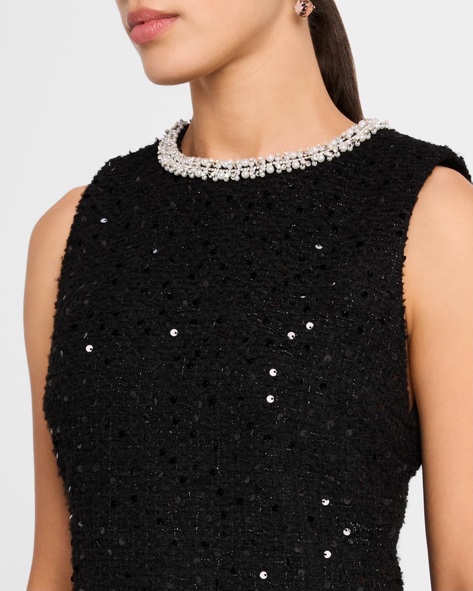 Alice + Olivia Coley Embellished Slim-Fit Mini Dress | Neiman Marcus