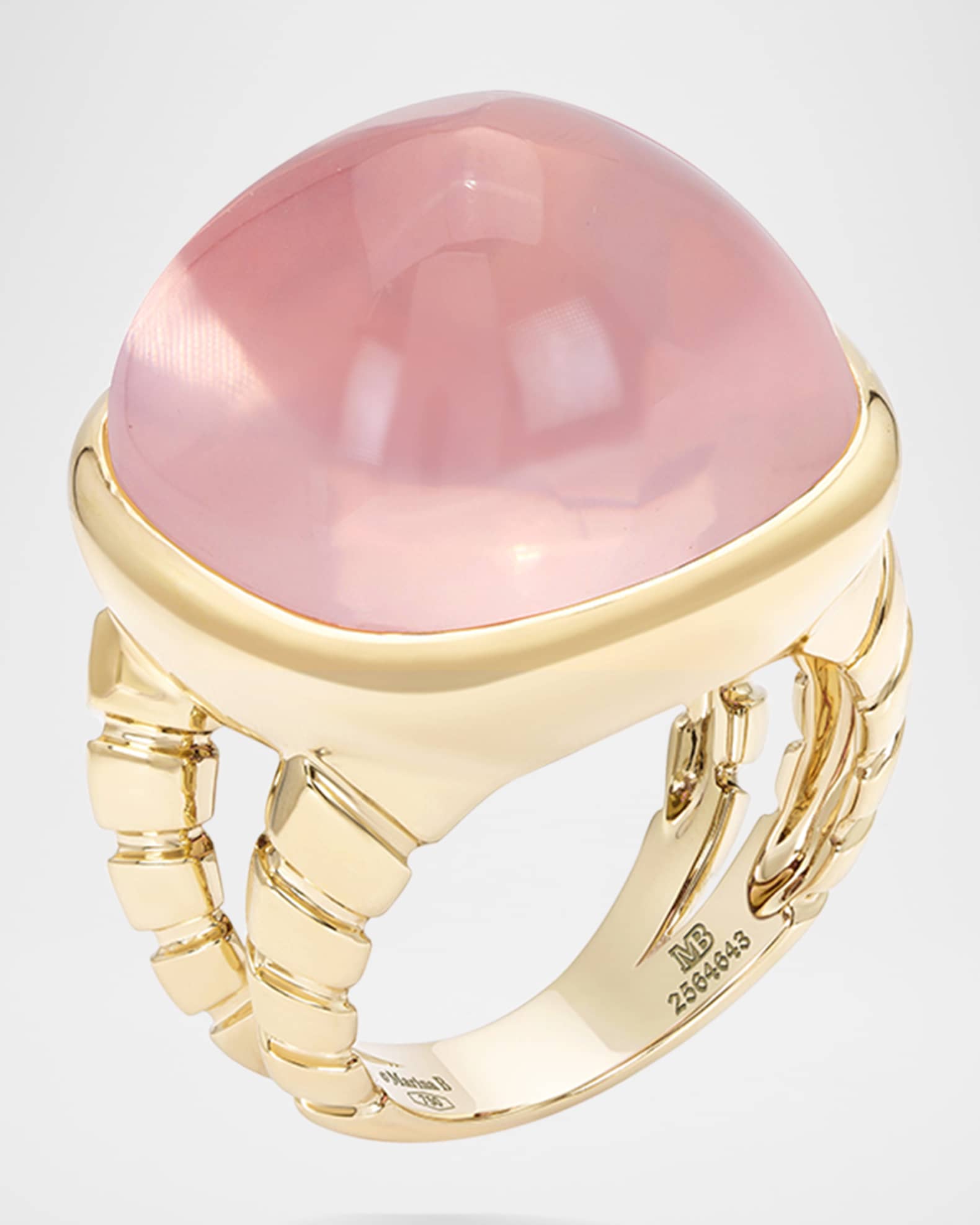 Marina B 18K Yellow Gold Rose Tigella Quartz Ring, Size 6.5 | Neiman Marcus