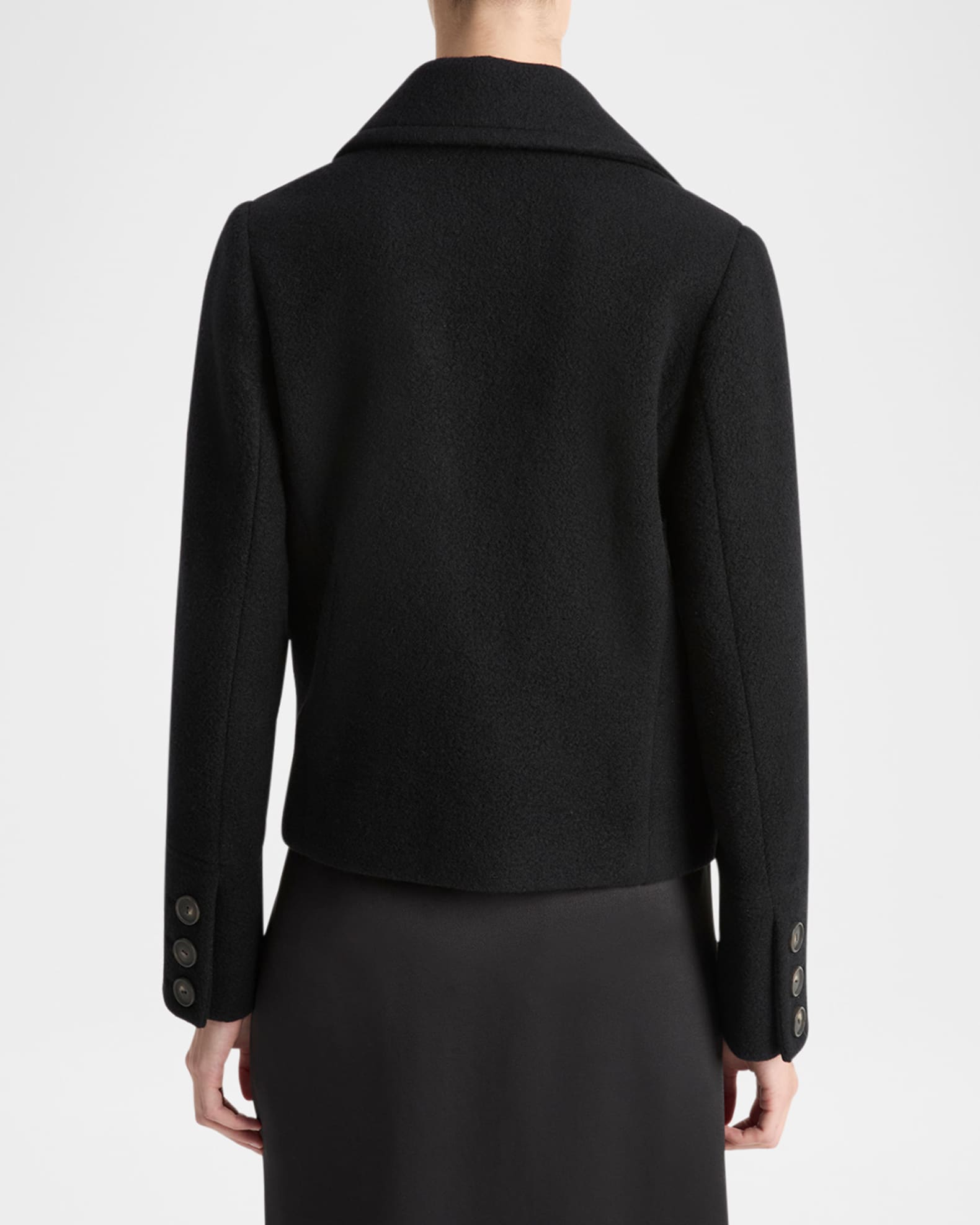 Vince Cropped Wool Peacoat | Neiman Marcus