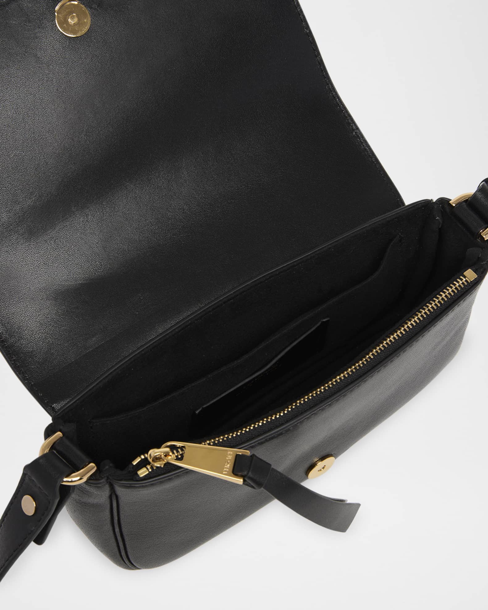 Versace Versace Tag Mini Flap Leather Shoulder Bag | Neiman Marcus