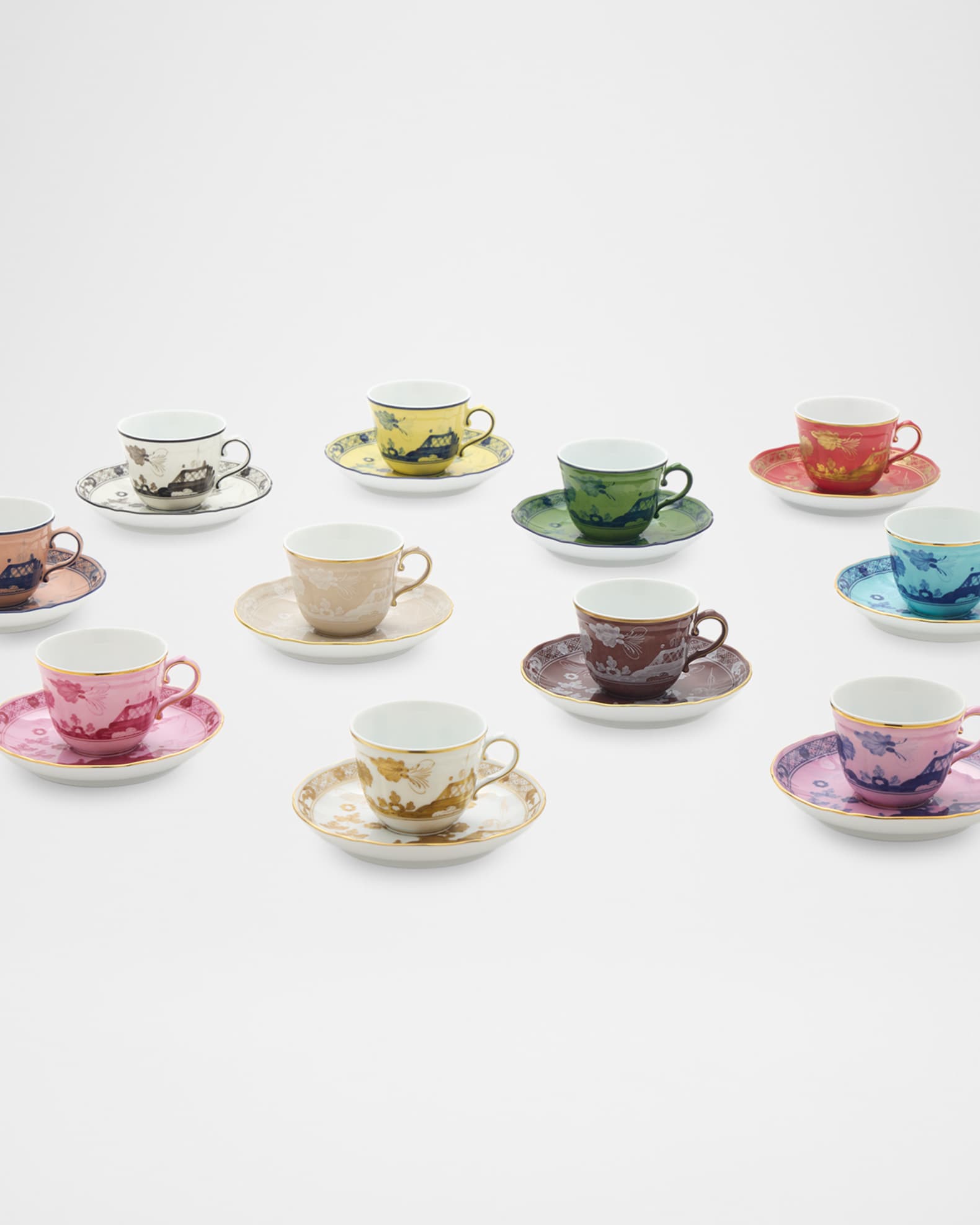GINORI 1735 Oriente Italiano Castagna Tea Saucer | Neiman Marcus