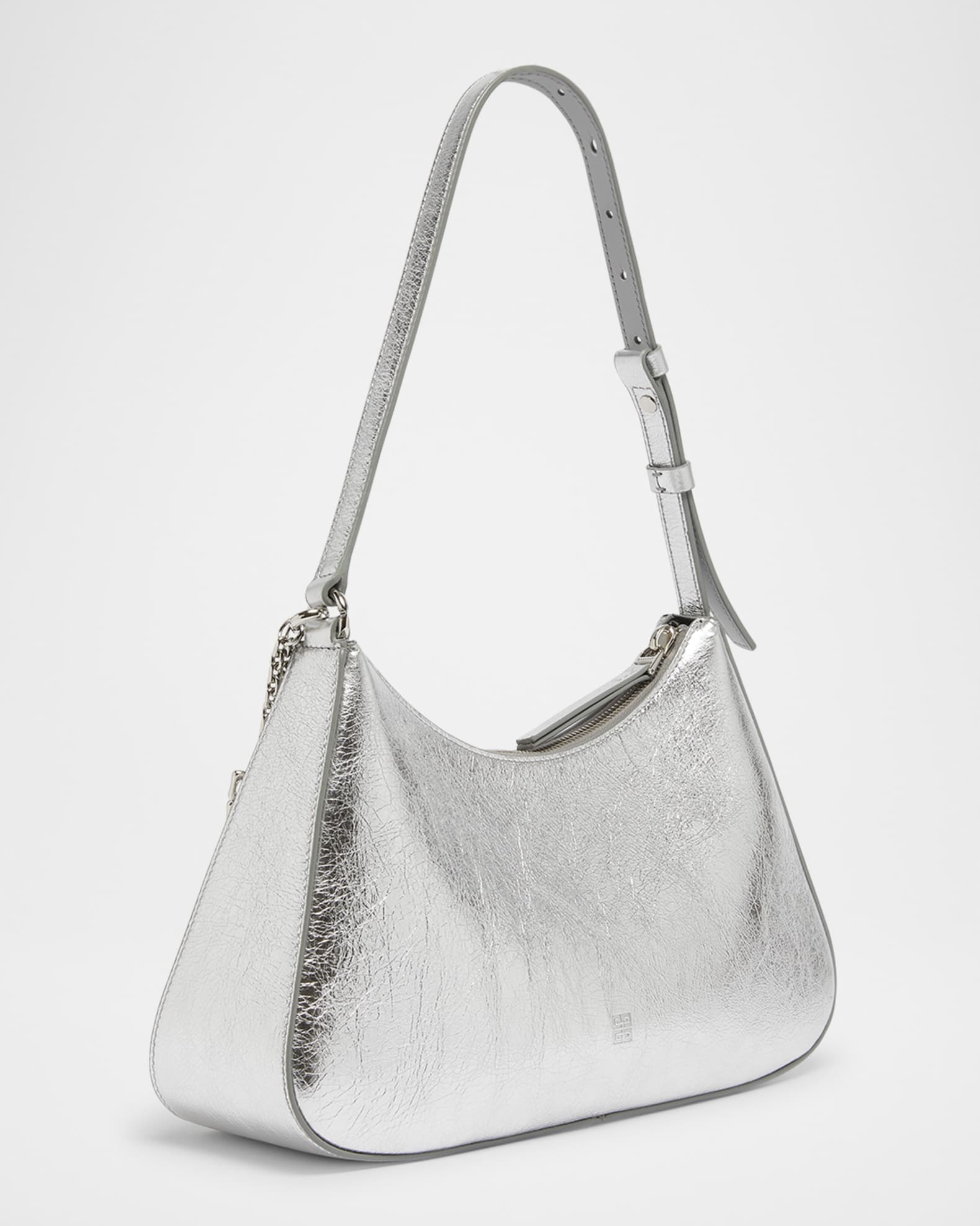 Givenchy Lucky Small Lock Shoulder Bag in Metallic Leather | Neiman Marcus