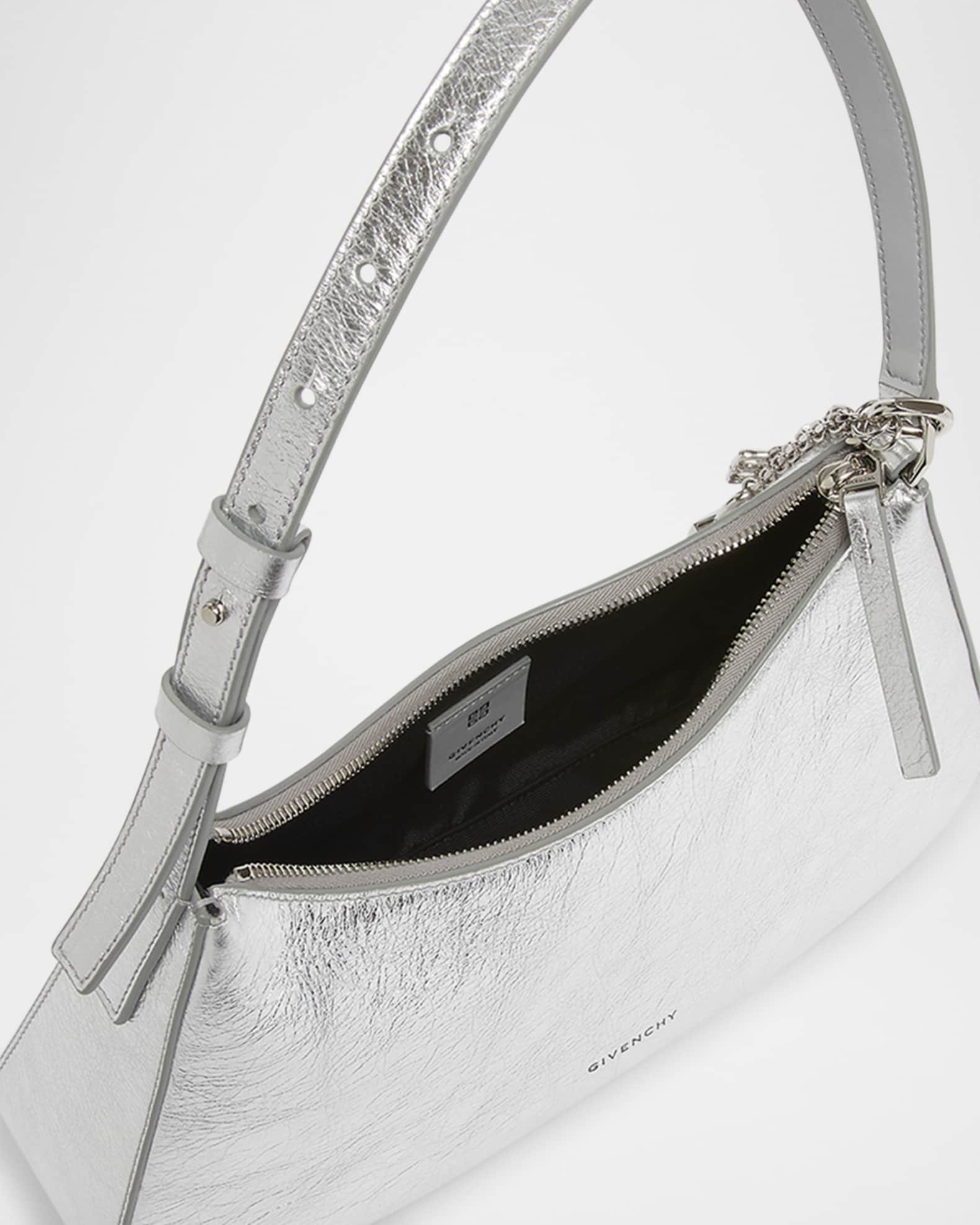 Givenchy Lucky Small Lock Shoulder Bag in Metallic Leather | Neiman Marcus