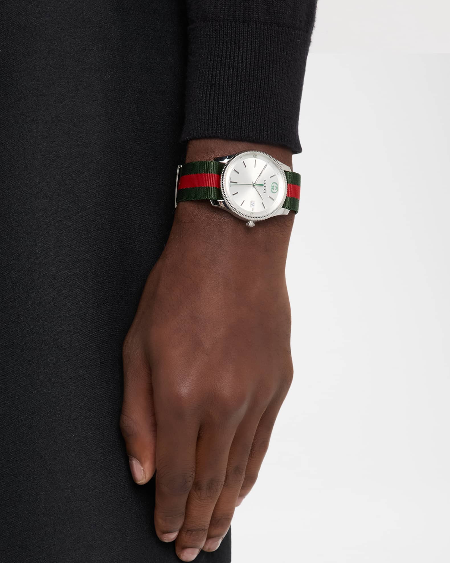 Gucci Men's G-Timeless Green and Red Nylon-Strap Watch, 38mm | Neiman ...