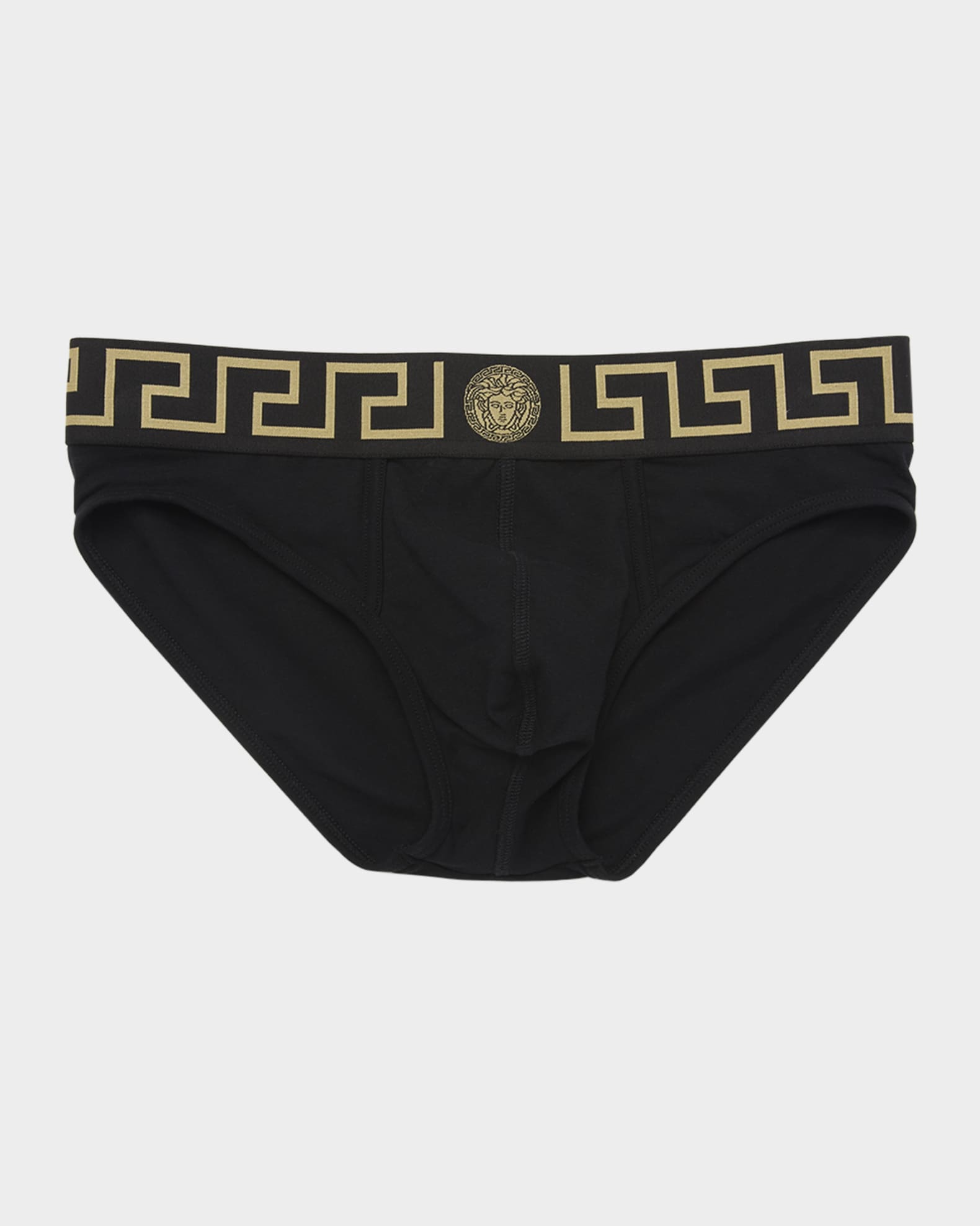 Men's Greek Key Organic Cotton Stretch Briefs | Neiman Marcus