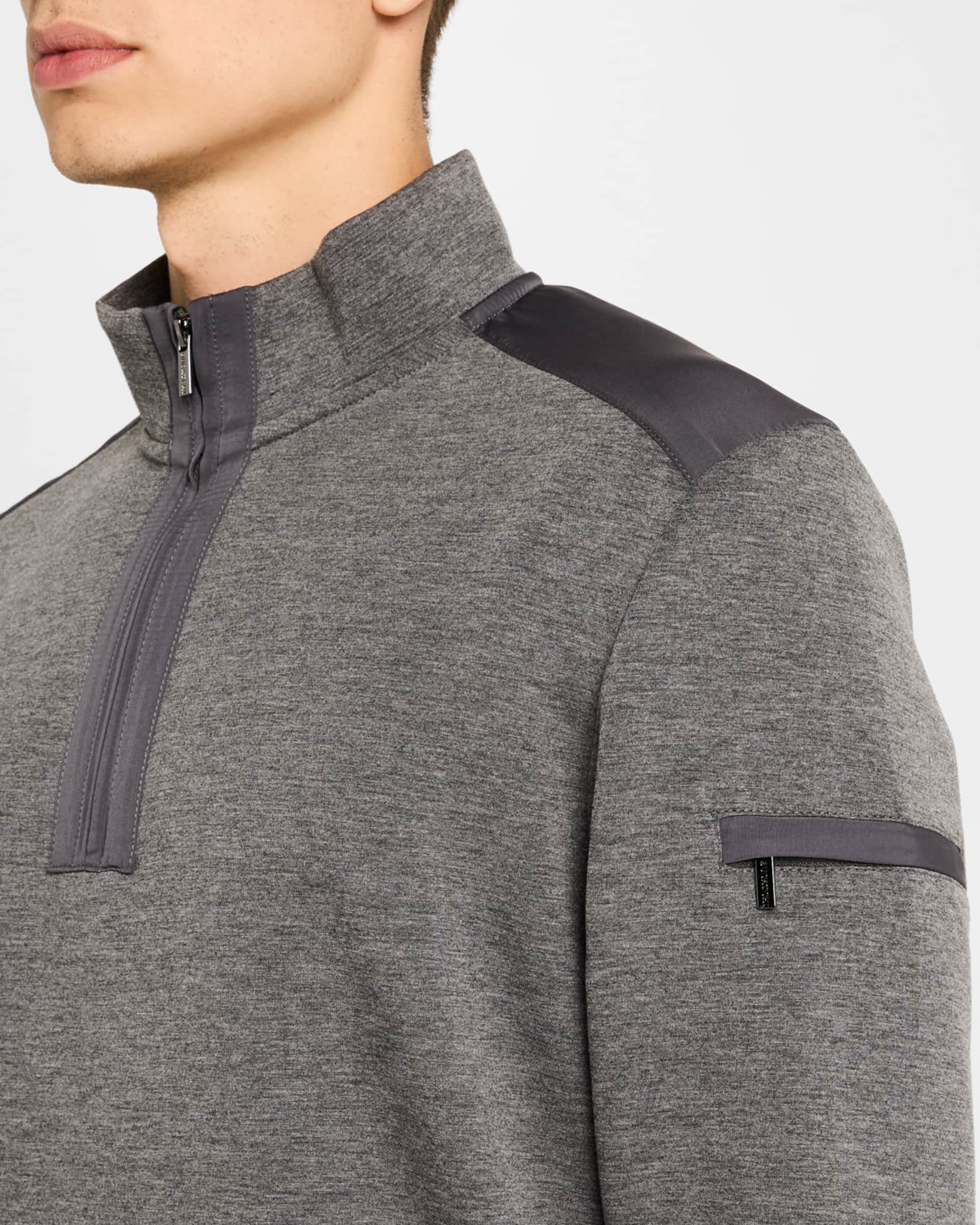 Bugatchi Men's Soft Touch Quarter-Zip Sweater | Neiman Marcus