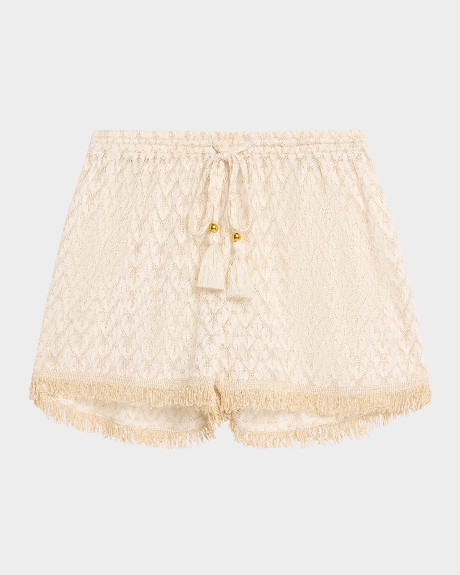 Ramy Brook Mina Zig-Zag Knit Shorts | Neiman Marcus