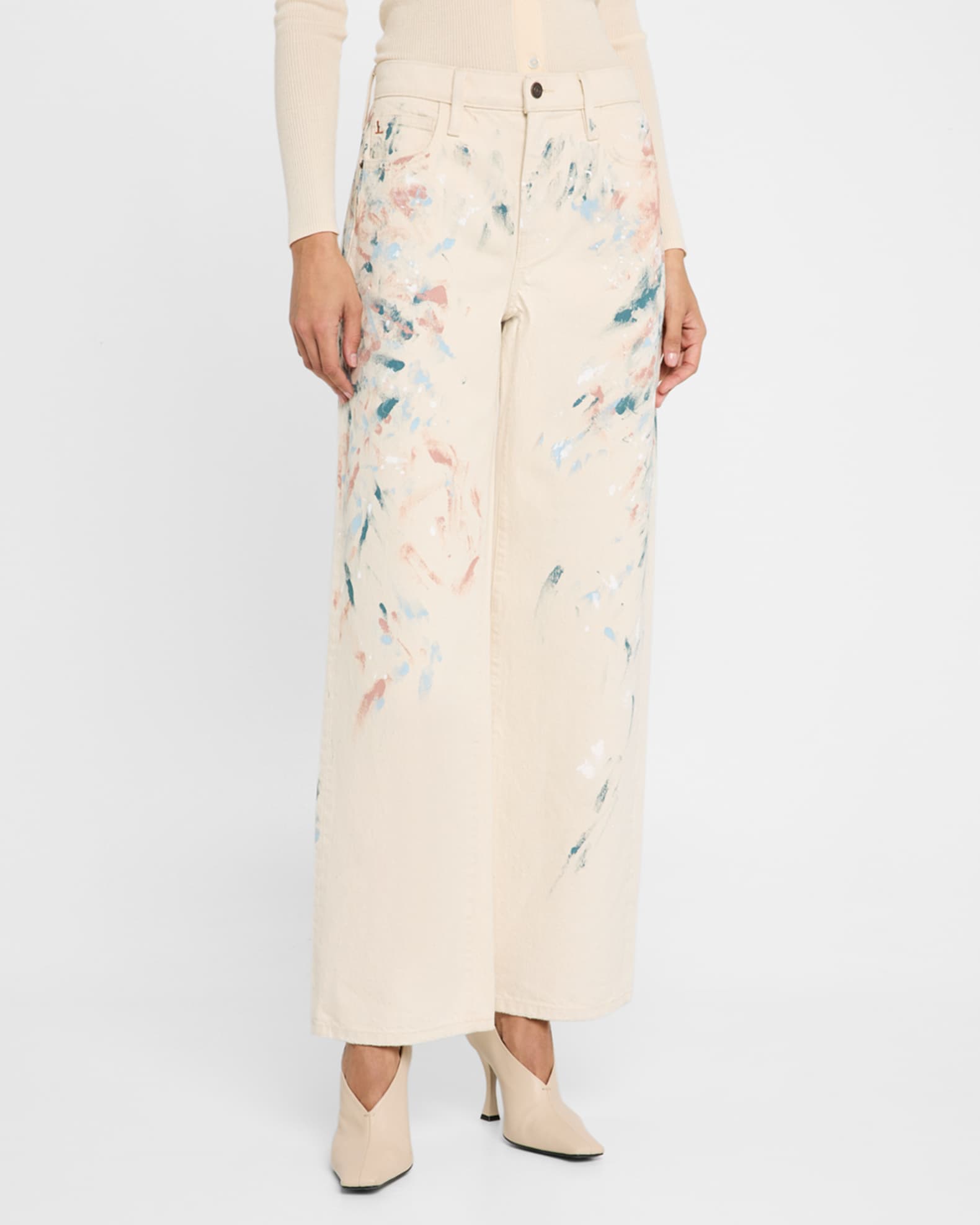 Lafayette 148 New York Wyckoff Straight-Leg Paint Stroke Jeans | Neiman ...