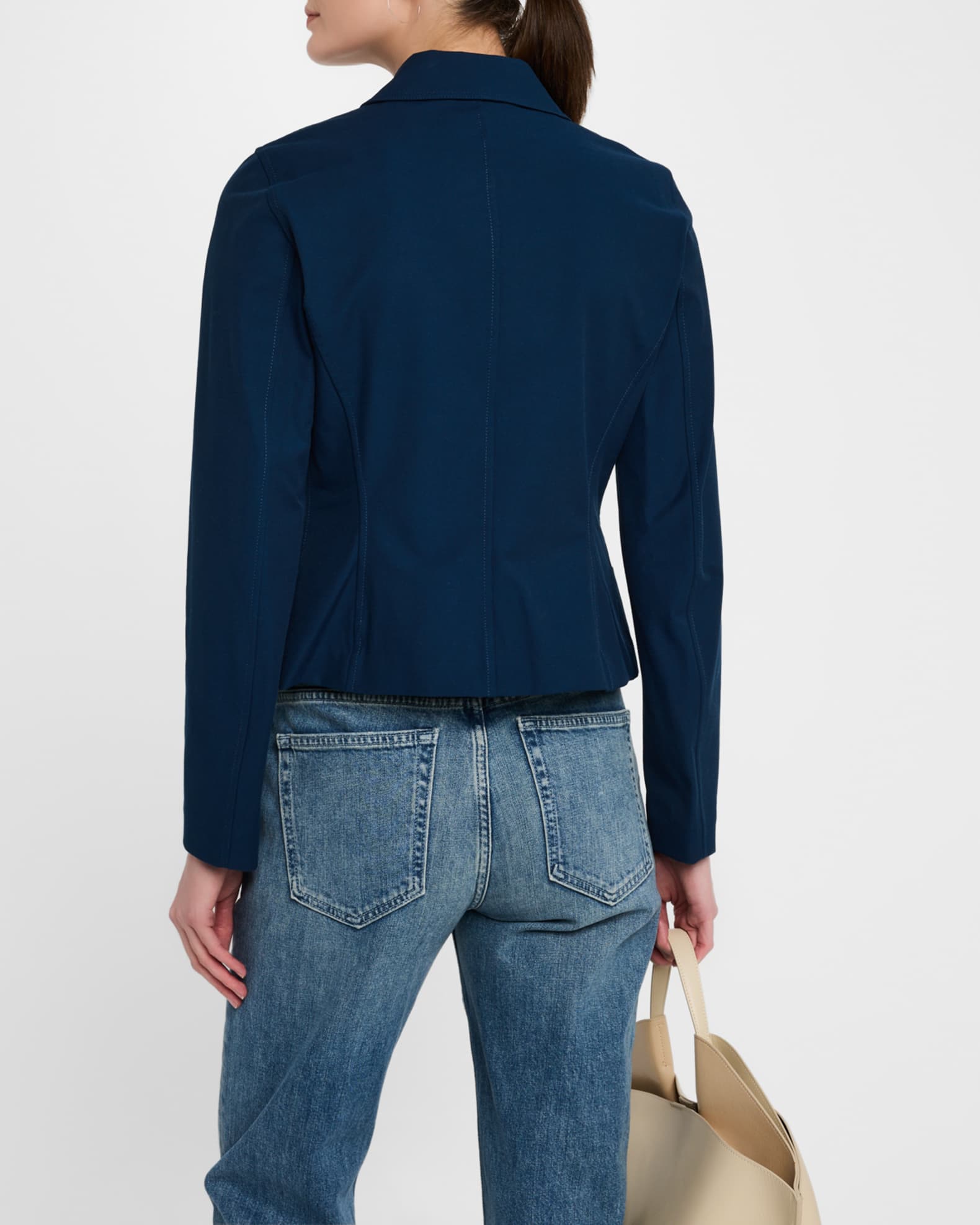 Lafayette 148 New York Zip-Front Tailored Jacket | Neiman Marcus