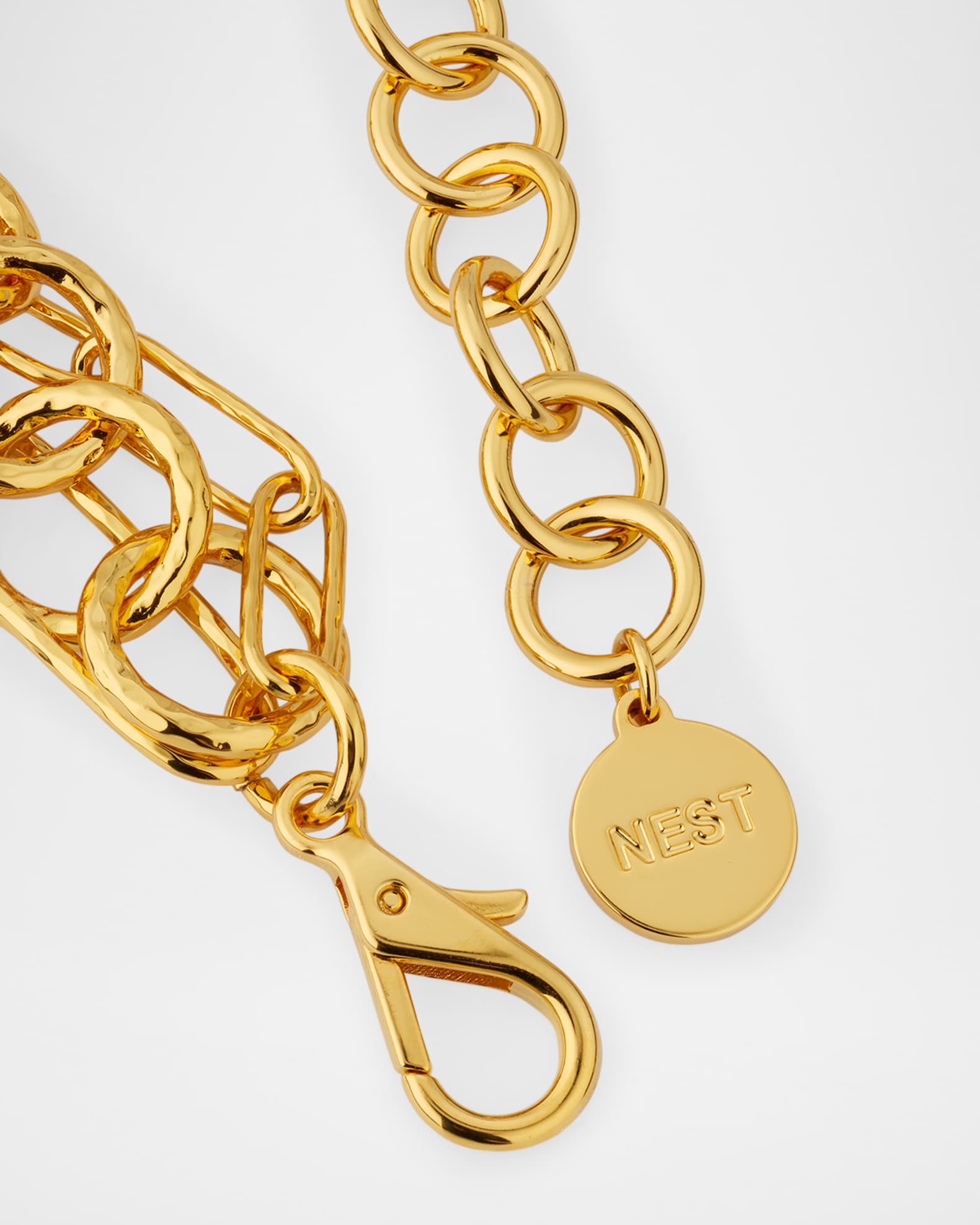 NEST Jewelry Hammered Gold Multi-Chain Necklace | Neiman Marcus