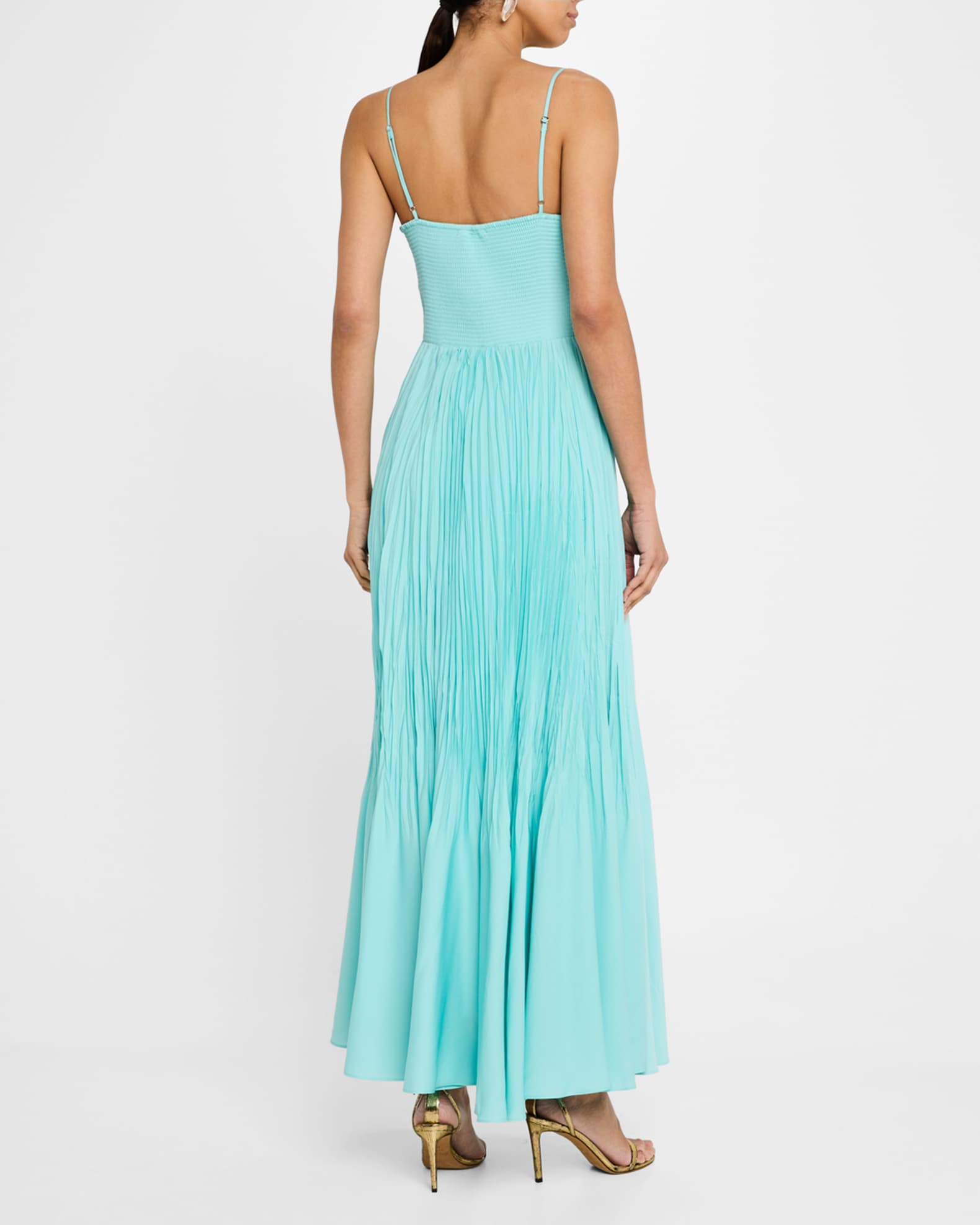 Kobi Halperin Morgan Pleated Crossover Maxi Dress | Neiman Marcus
