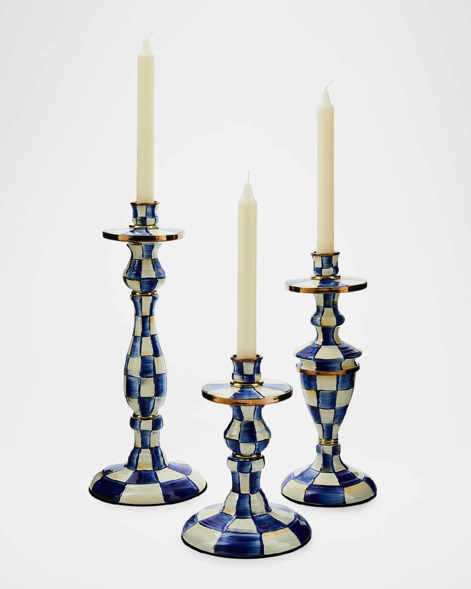 Royal Check Candlestick Collection | Neiman Marcus