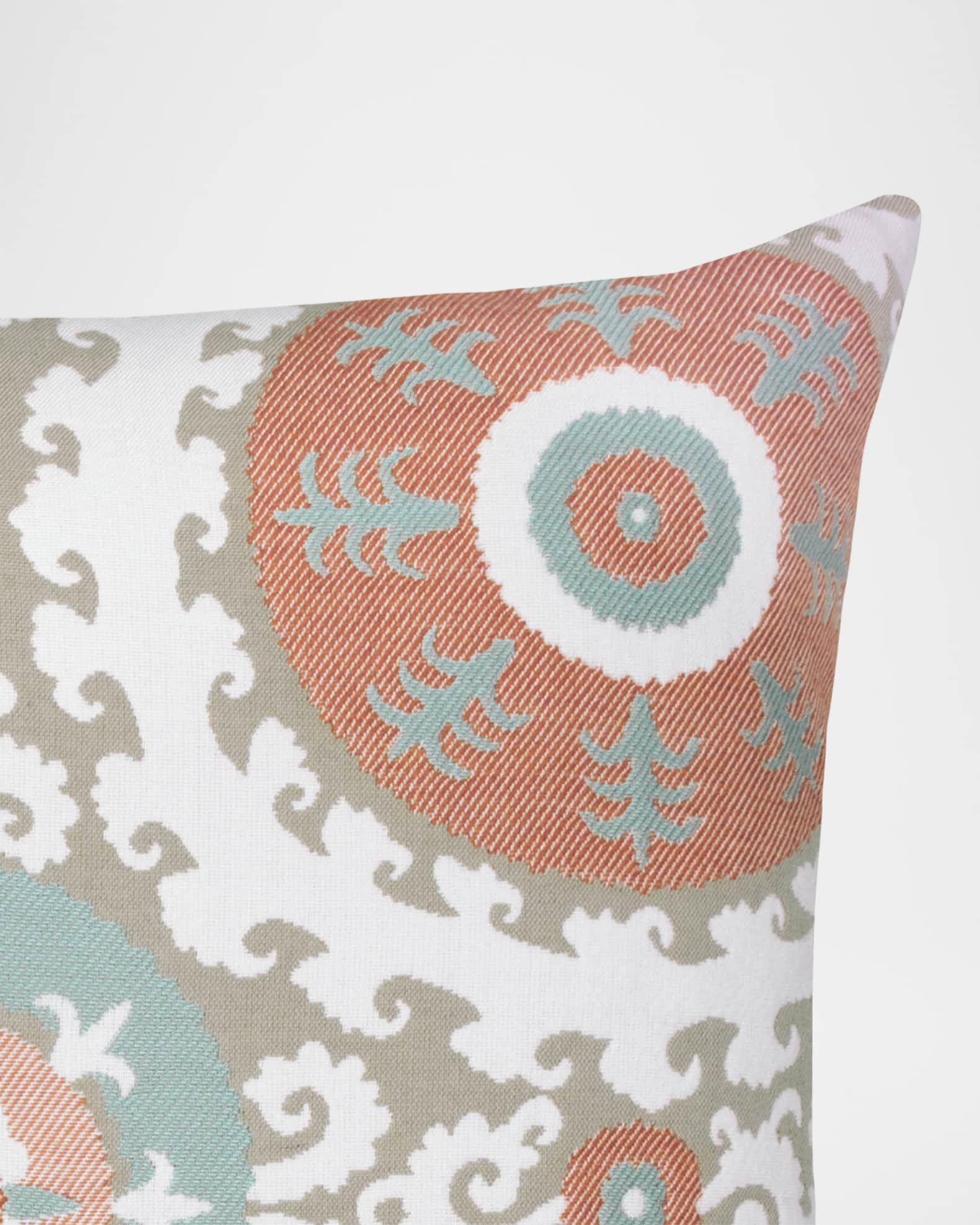 Elaine Smith Suzani Oasis Indoor/Outdoor Pillow, 22" Square | Neiman Marcus