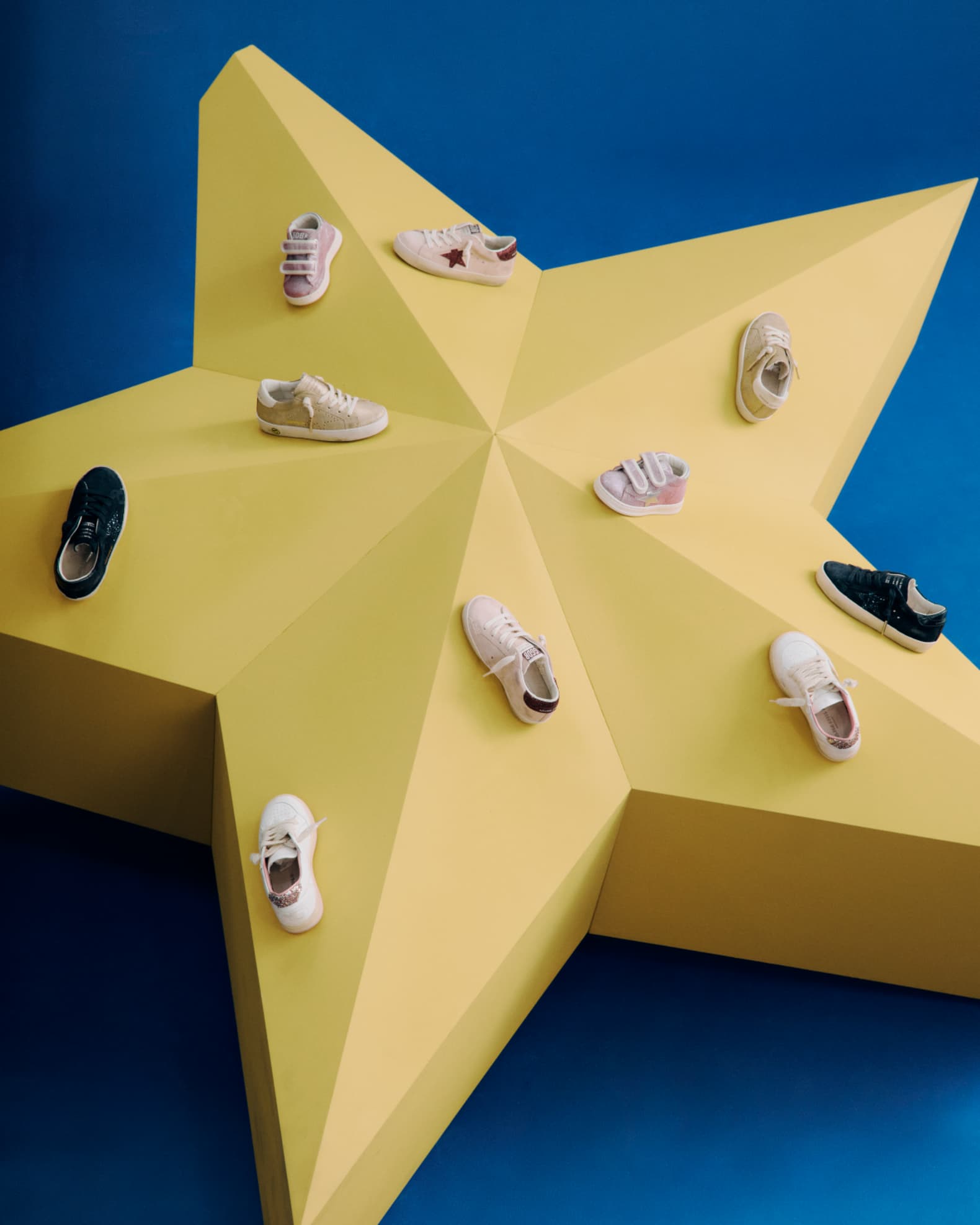 Golden Goose Girl's Exclusive Super Star Glitter Leather Low Top ...