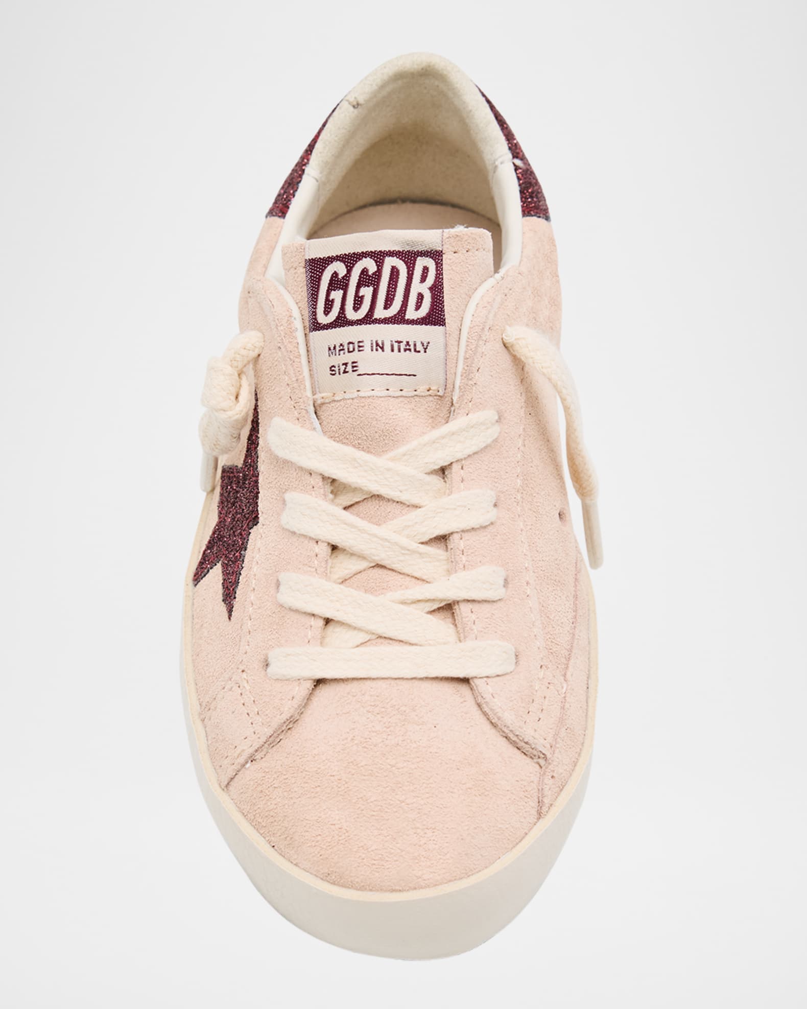 Golden Goose Girl's Super Star Suede Glitter Star Low-Top Sneakers ...
